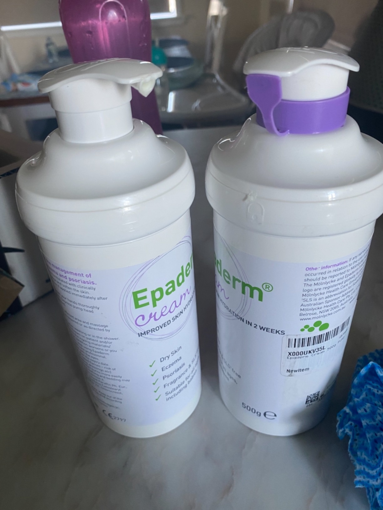 Epaderm Cream for Eczema, Psoriasis and Dry Skin | 500g pump | 2-in-1 ...