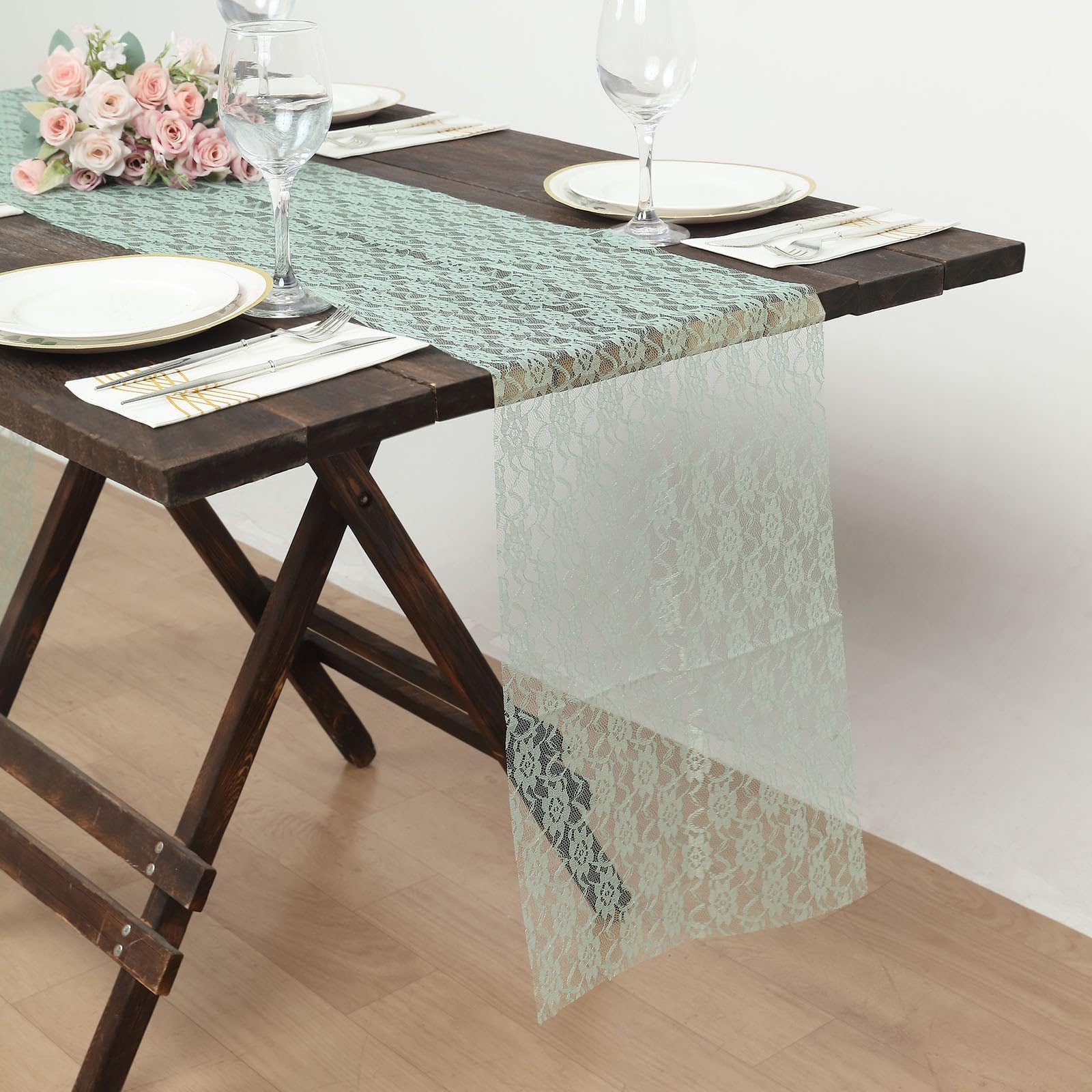 Amazon.com: Efavormart Floral Lace Premium Table Top Runner for ...