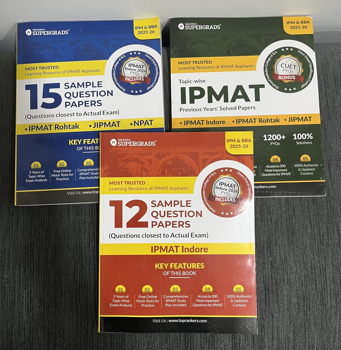 Buy IIM IPMAT Preparation Books by Supergrads (Set of 3 books including Topic-wise Previous Year ...