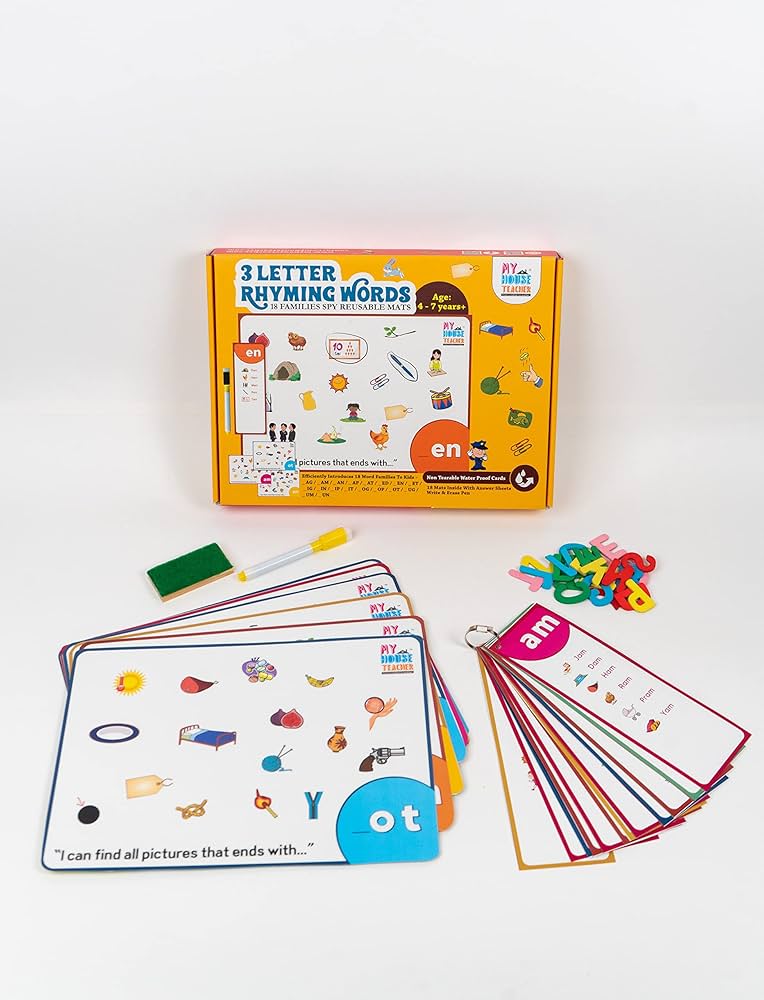 Rhyming Words Letters Cards