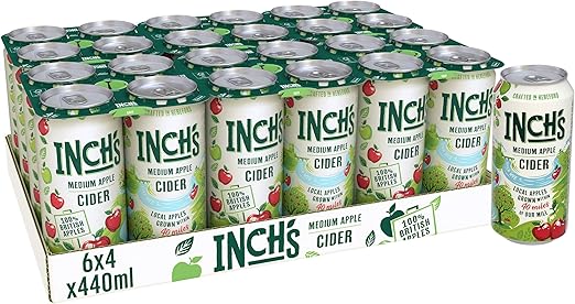 Inch's Apple Cider Can, 24x440ml : Amazon.co.uk: Grocery