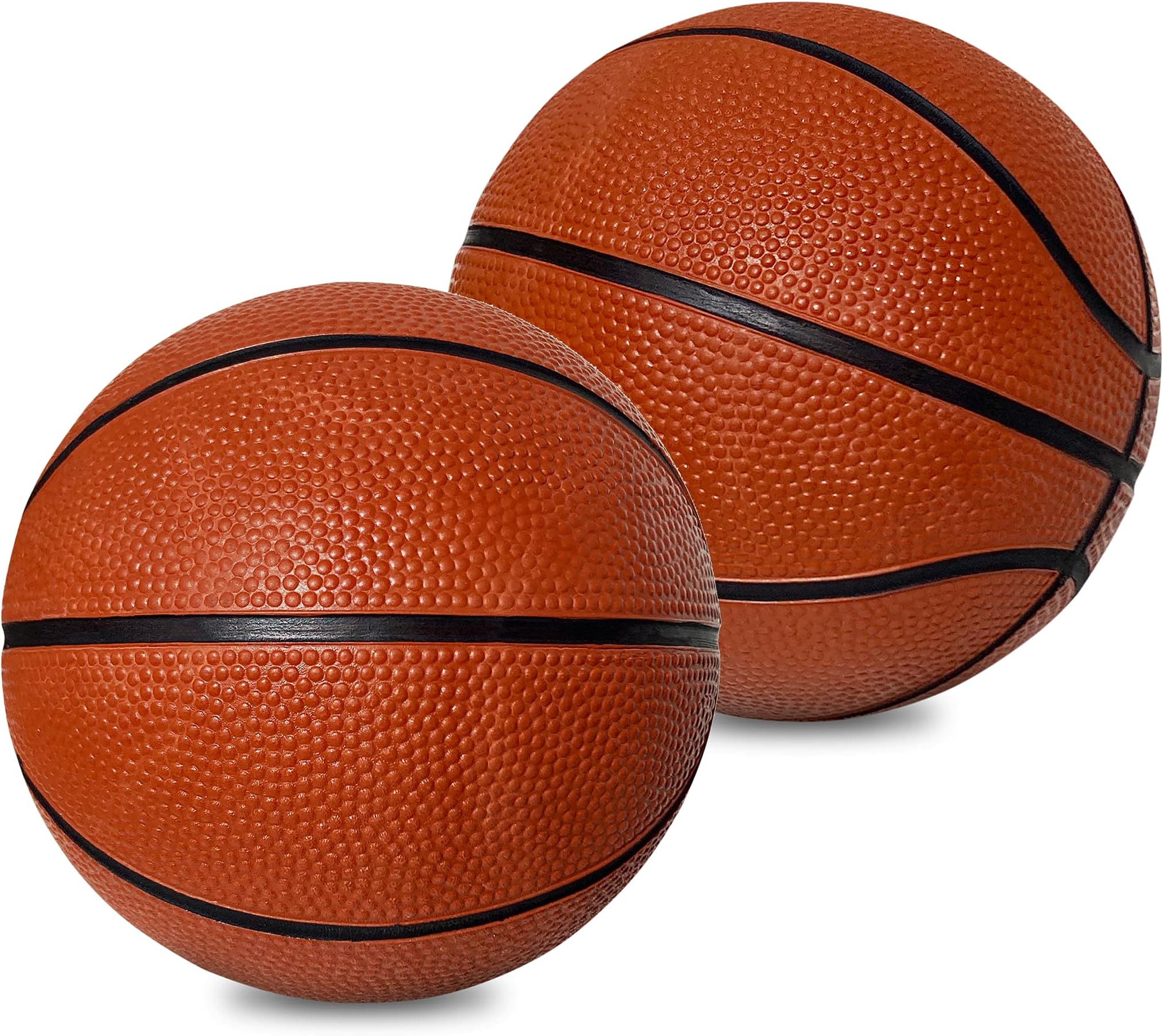 Amazon.com: Botabee 5" Rubber Mini Basketballs (2-Pack) - Realistic ...