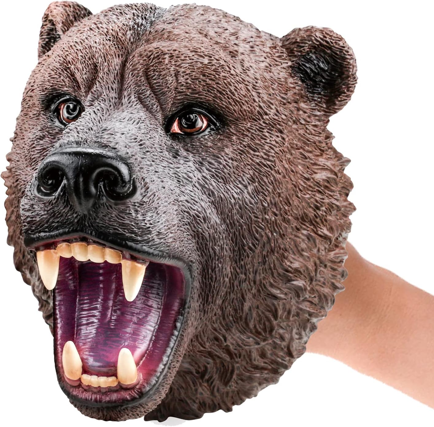 Grizzly Bear Safari Animal Hand Puppet for Kids Scary Toys for ...