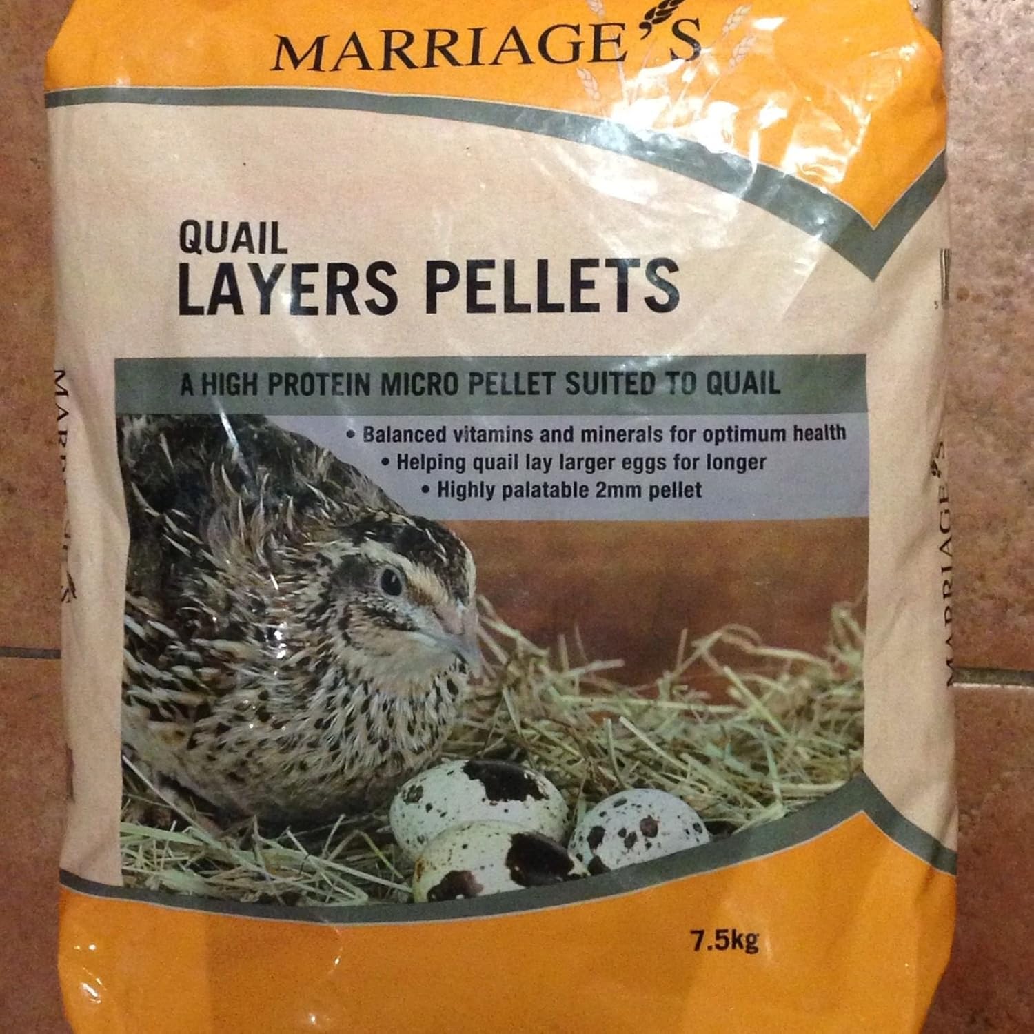 Marriage's Quail Layers Pellets (7.5kg) : Amazon.co.uk: Pet Supplies