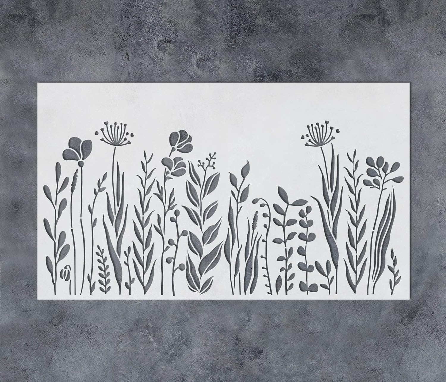 Amazon.com: GSS Designs Large Wildflower Stencils for Painting on Wall ...