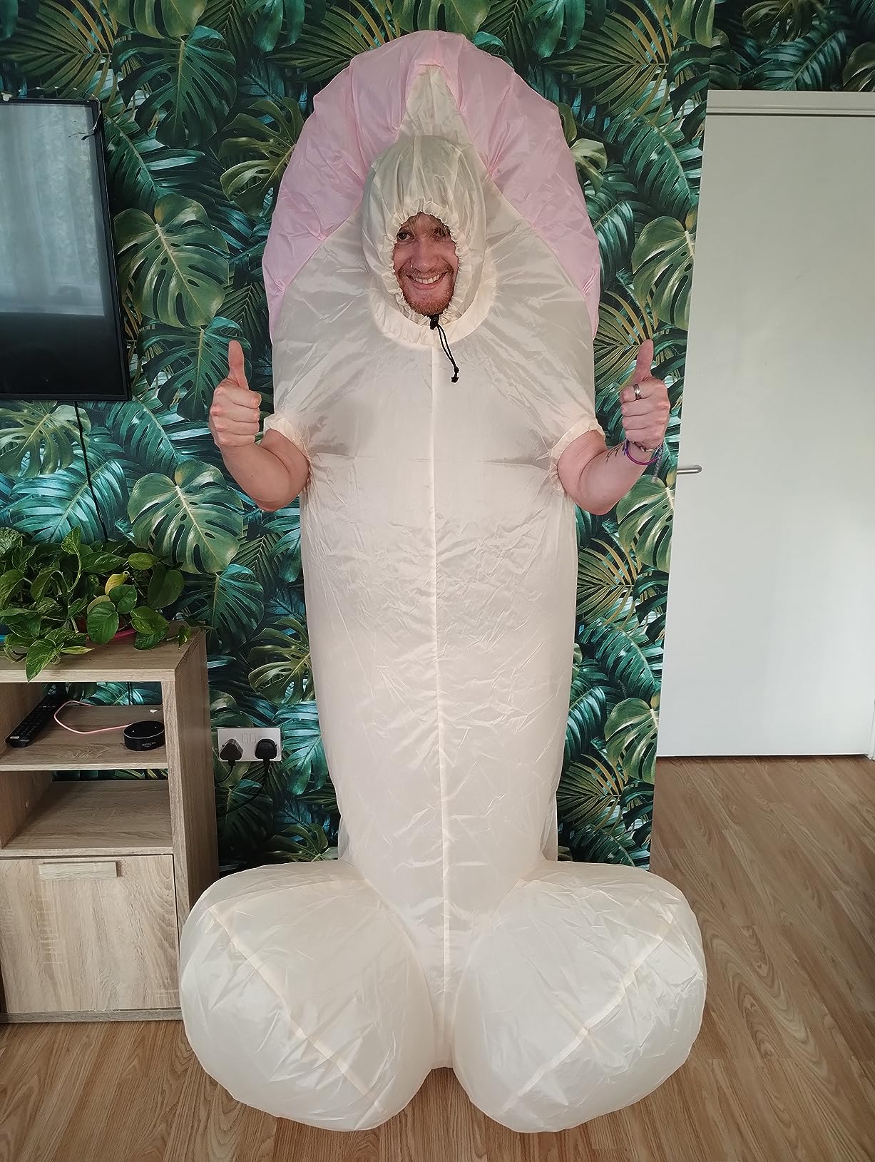 Inflatable Costume for Adult Air Blow up Fancy Dress awkward Costume ...