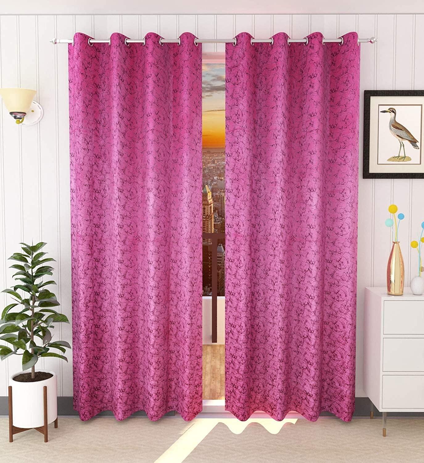 Buy MallowWorld® Luxury Velvet Texture Curtains for Living Room Privacy ...