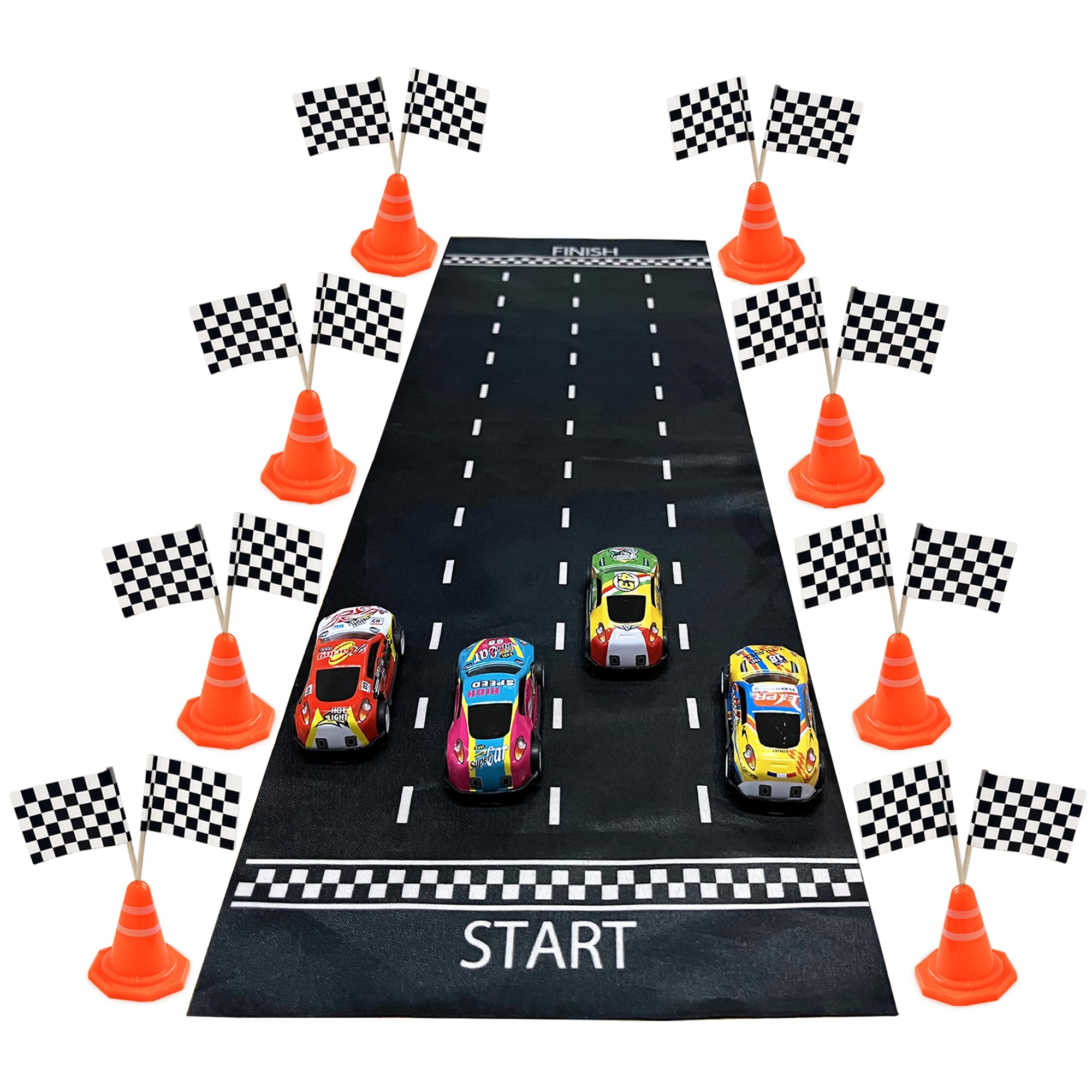 Amazon.com: 41PCS Mini Race Car Table Game Set Mini Race Cars Traffic ...