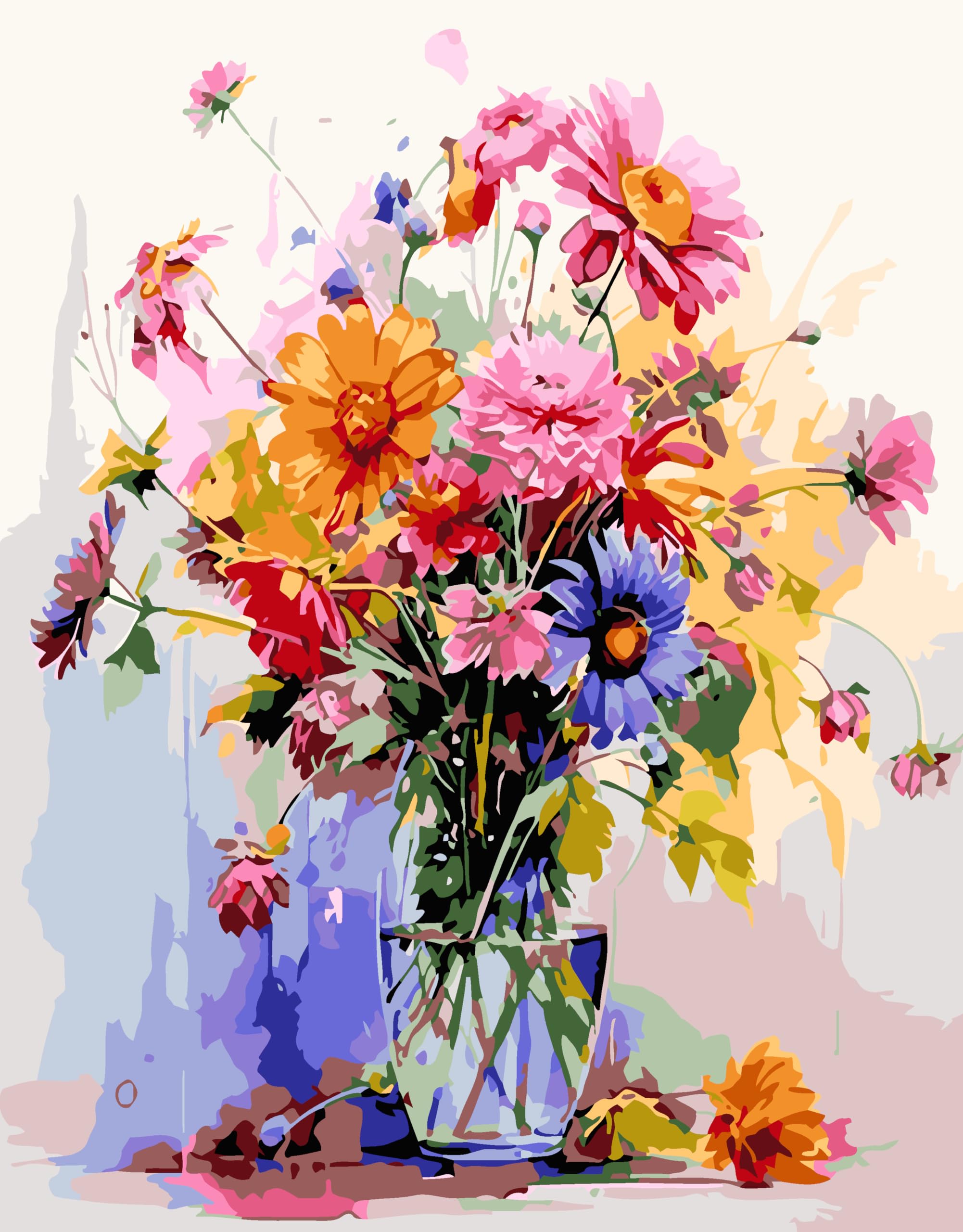 Amazon.com: Paint by Numbers for Adults Beginners-Paint by Number ...