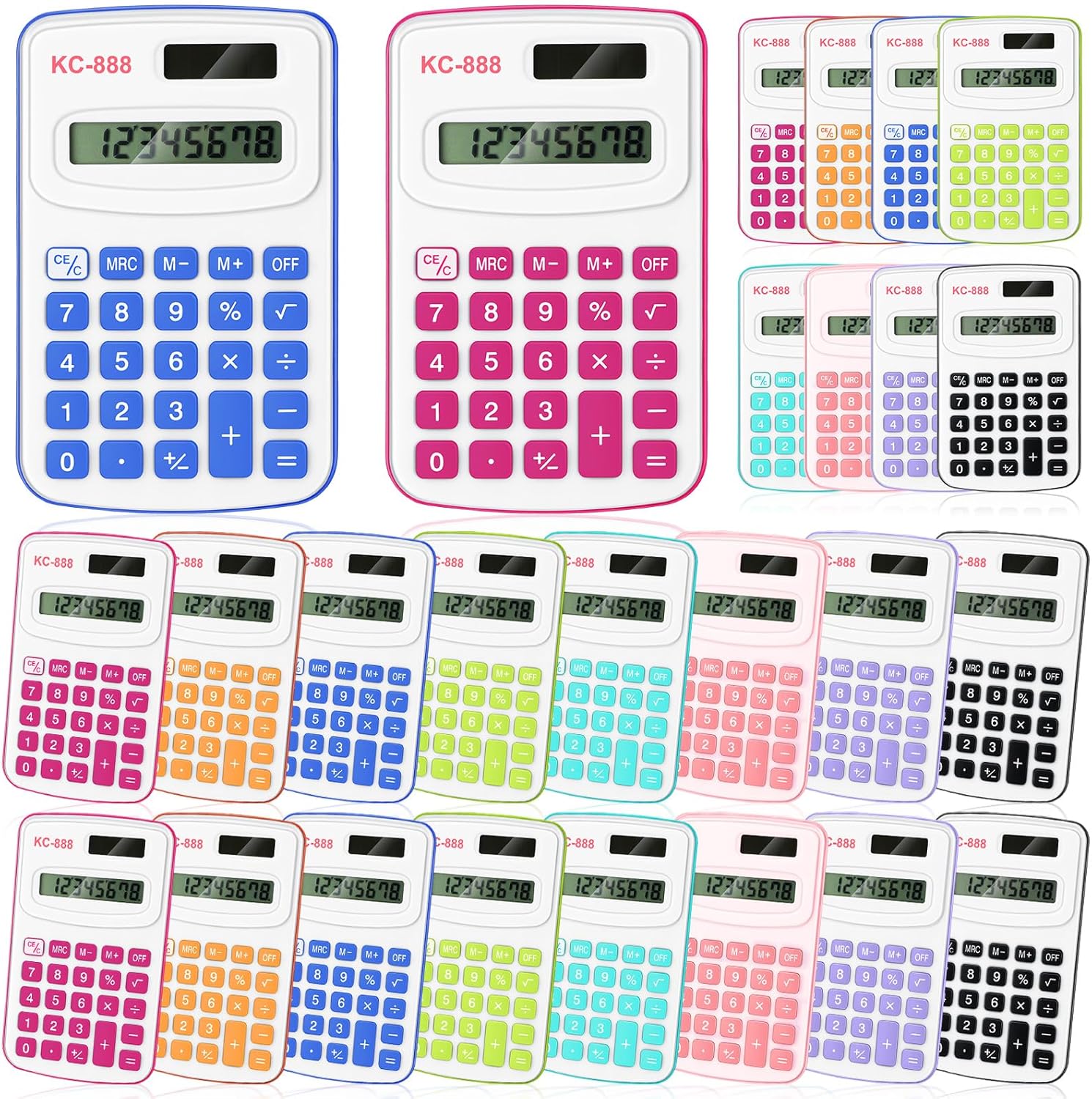 Treela 30 Pcs Pocket Size Calculator for Students Bulk Mini Handheld ...