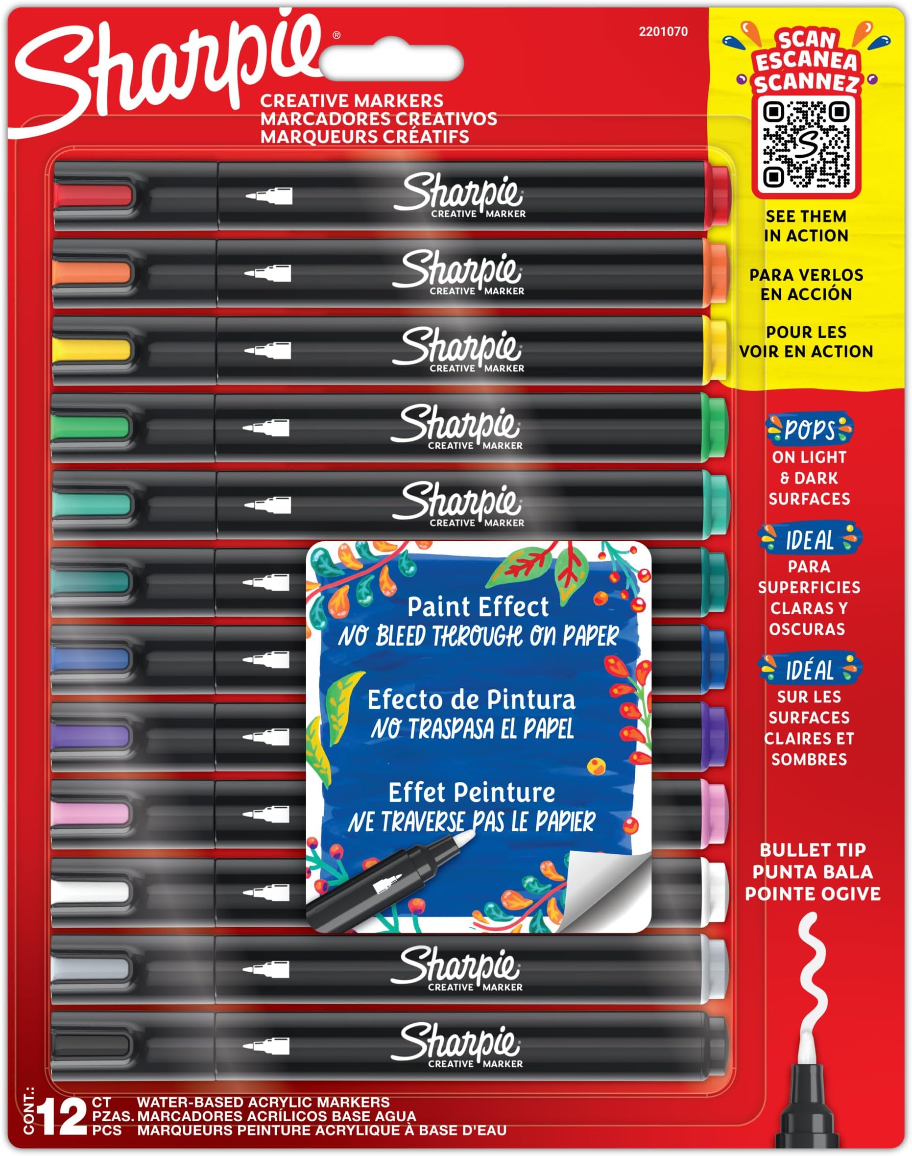 Sharpie Permanent Markers | Fine Point for Bold Details | Black Ink ...