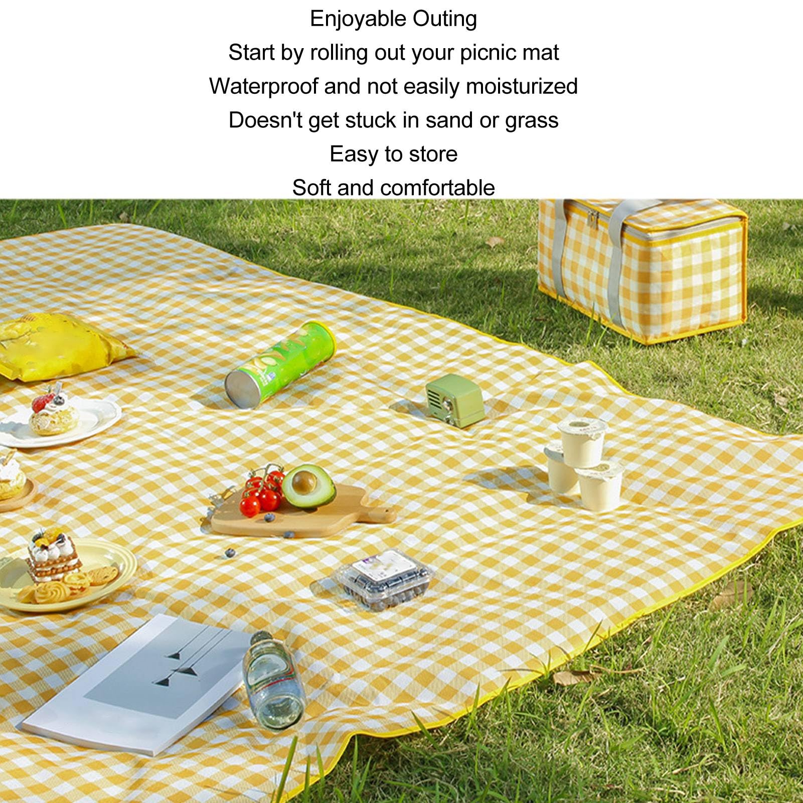 Amazon | 屋外ピクニックマット、防水折りたたみキャンプブランケット