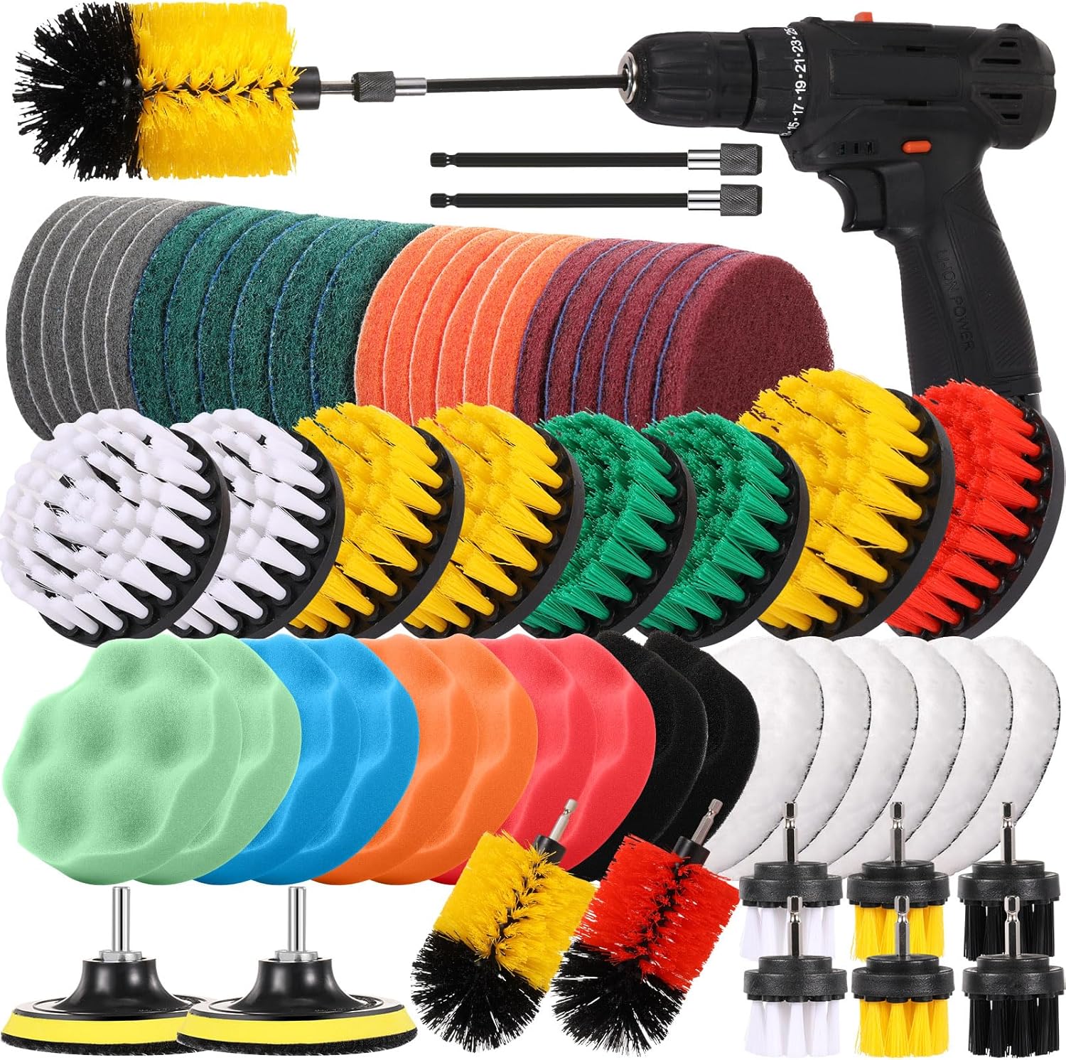 Amazon.com: Datanly 62 Piece Drill Brush Attachments Set Drill Power ...