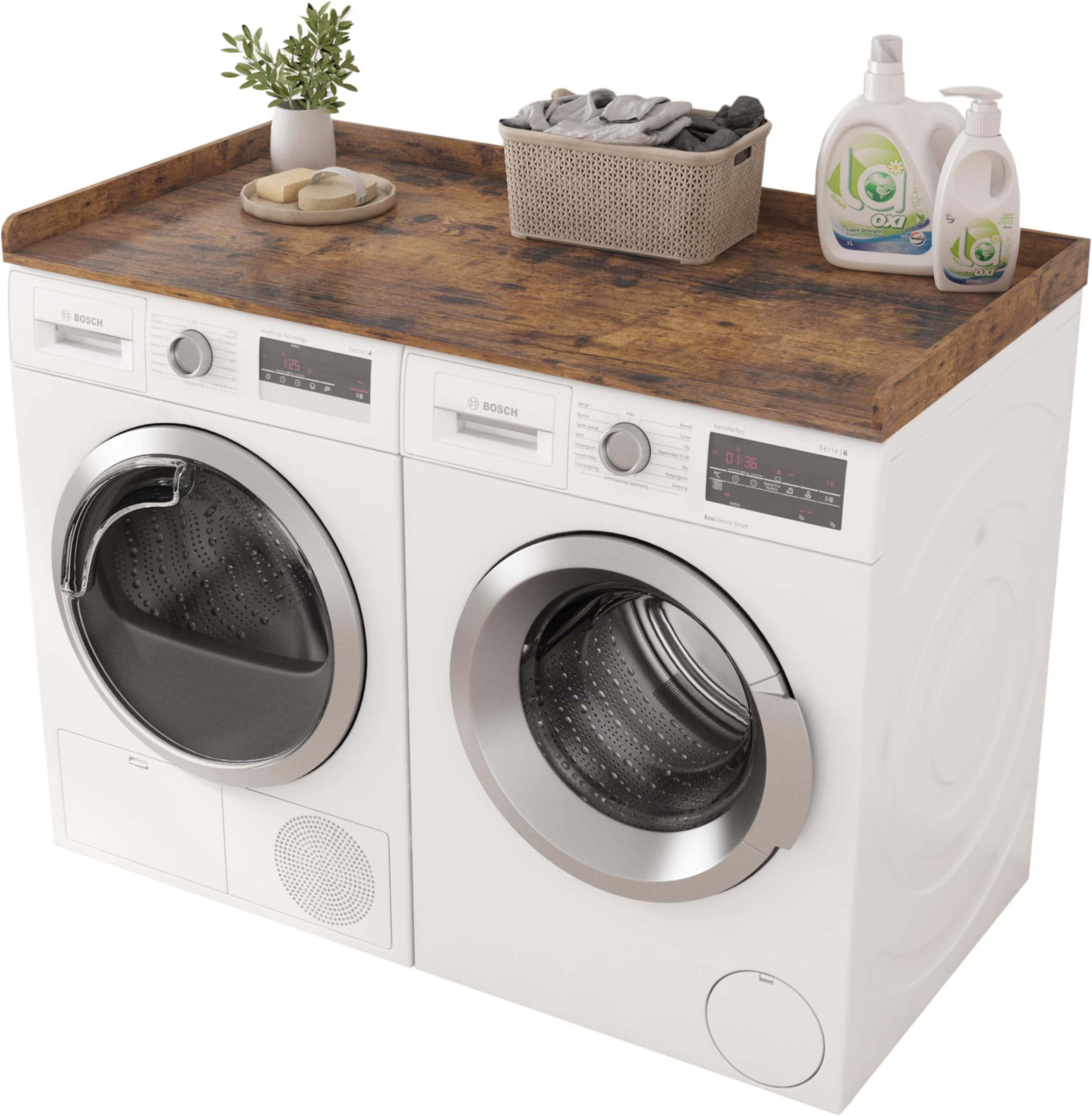 Amazon.com: Annzoe Washer Dryer Countertop with 2-Tier Shelf Universal ...