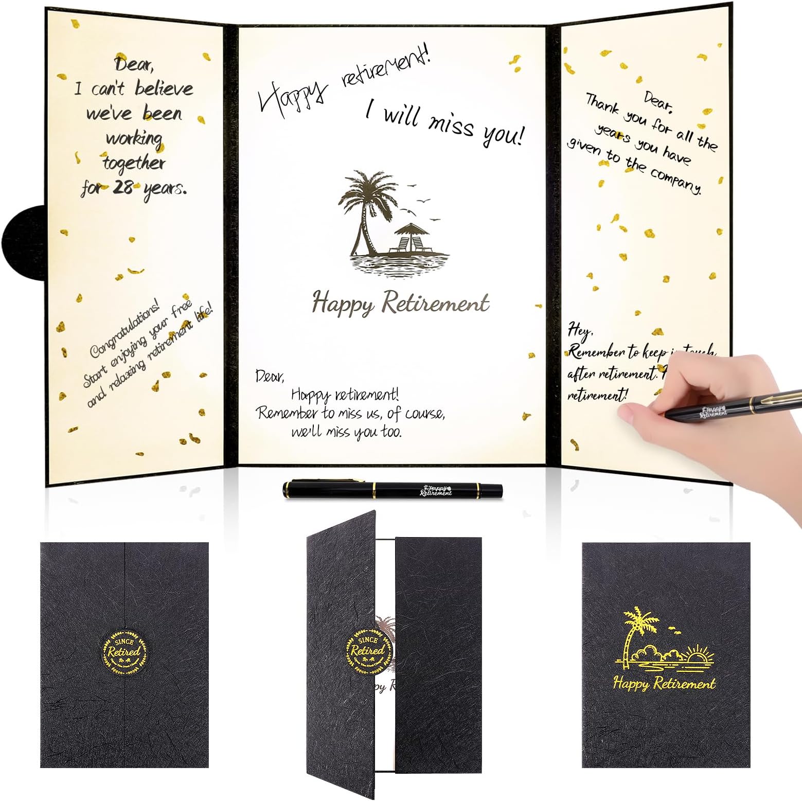 Amazon.com: Retirement Guest Book with Signature Pen Retirement Party ...