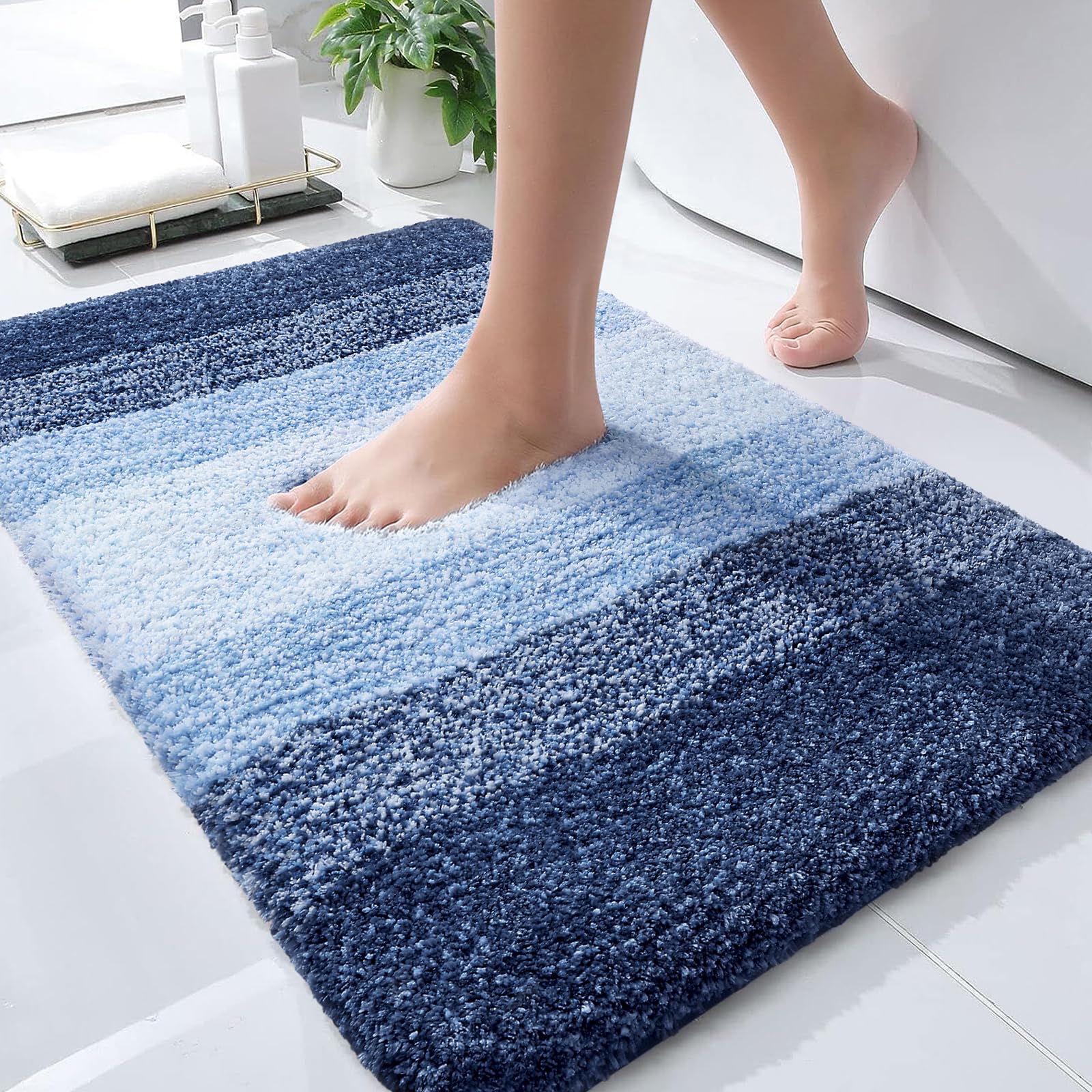 OLANLY Bathroom Rug Mat 30x20, Extra Soft and Absorbent Microfiber Bath ...