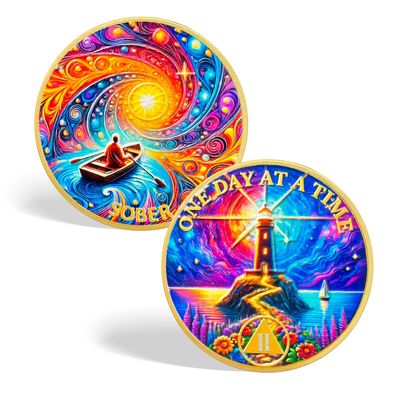 Amazon.com: CHURYUML 2 Year Sobriety Coin - One Day at a Time Two Year ...