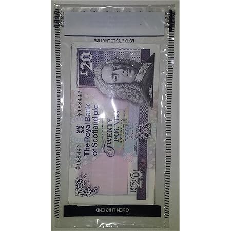 100 x Plastic Tamper Evident Note / Money / Bank / Cash Bags : Amazon ...