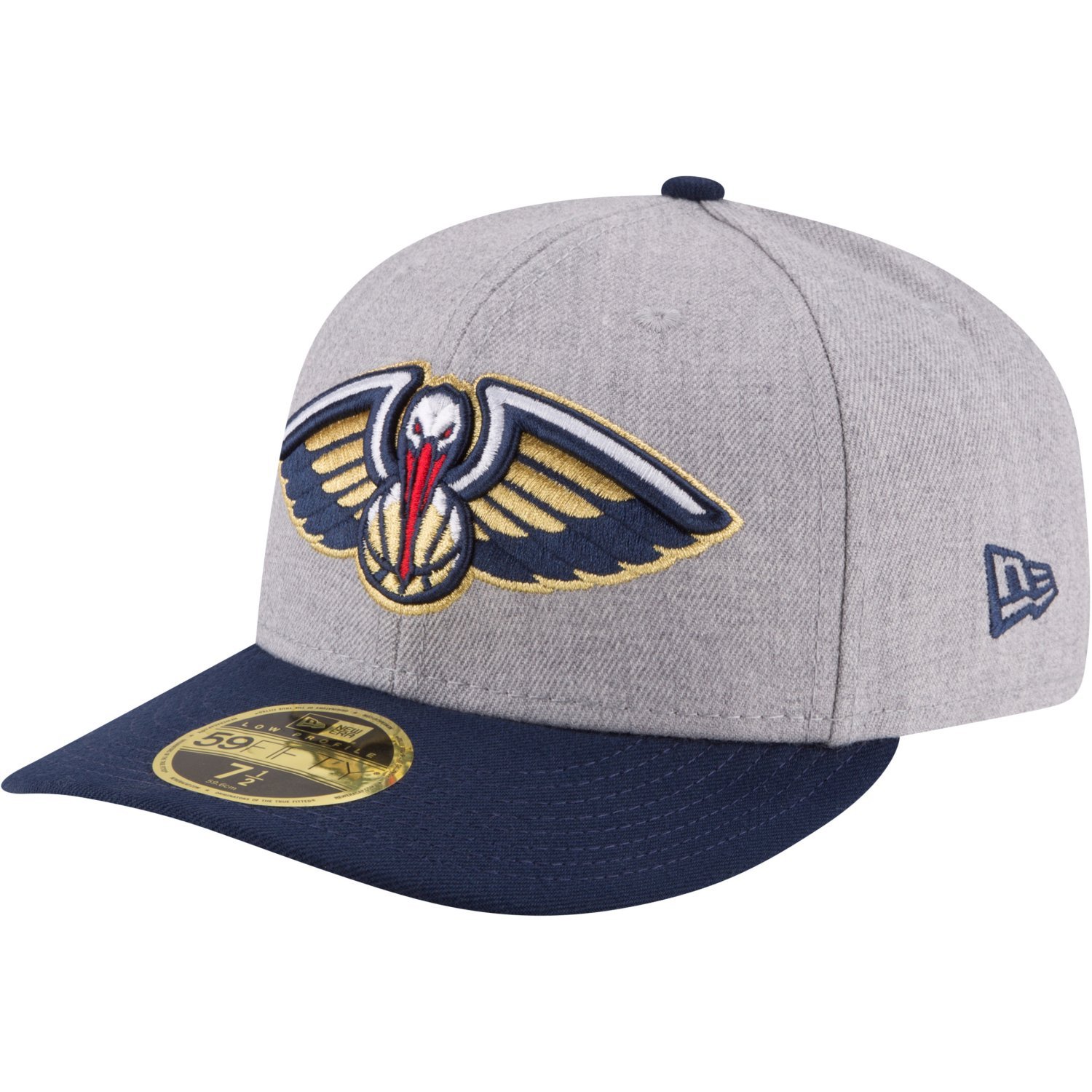 NBA Orleans Pelicans Men's Low Profile 59FIFTY Fitted Cap, 8, Heather ...
