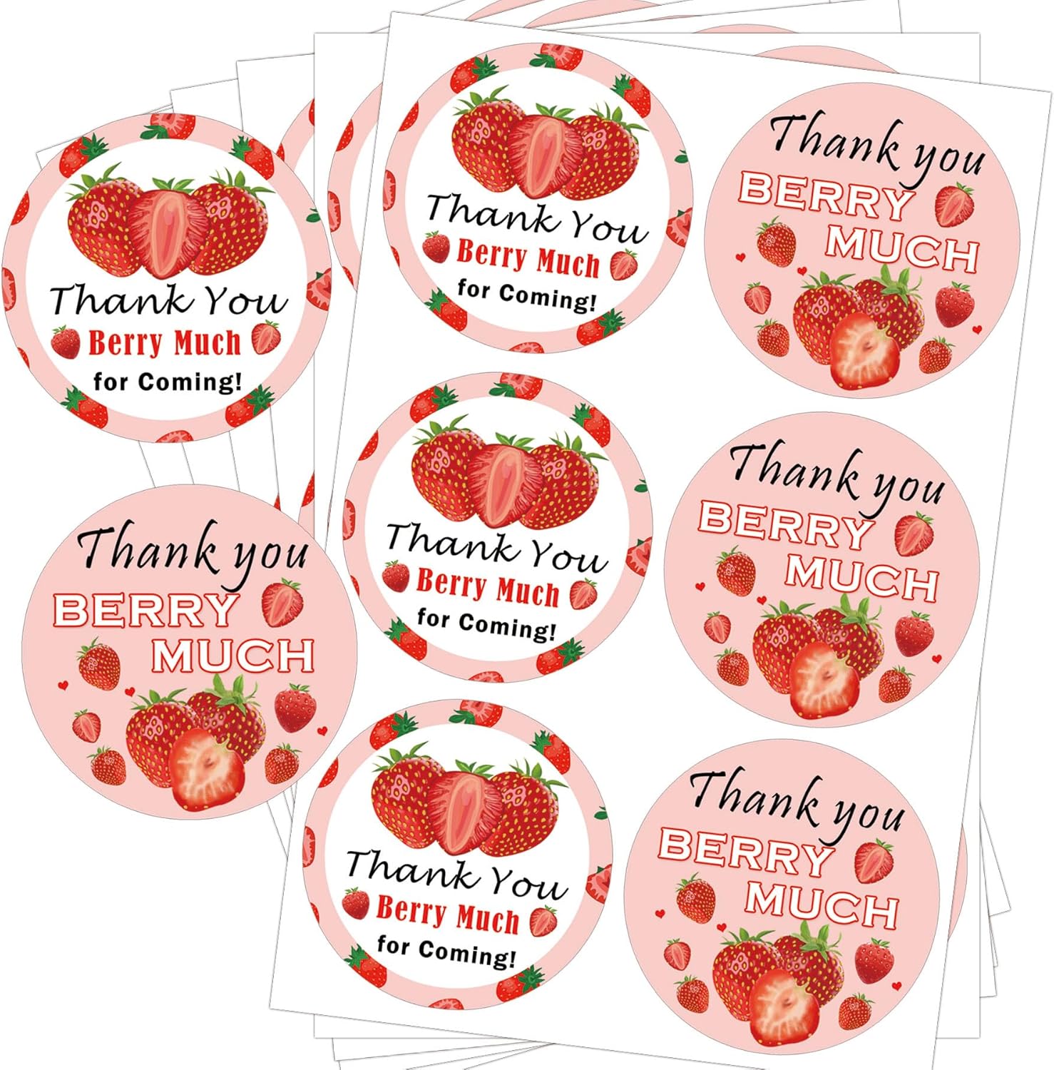 Amazon.com: Strawberry Thank You Berry Much for Coming Sticker 2 inch ...