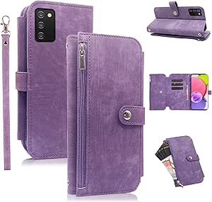Amazon.com: Furiet Compatible with Samsung Galaxy A03s Wallet Case 9 Card Slots Retro Leather ...