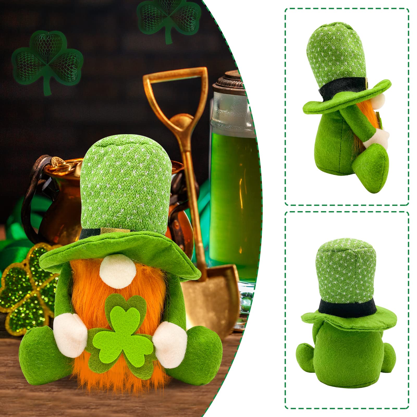 St Patricks Day Home Decoration St Patrick's Day Gnome Plush - Green ...