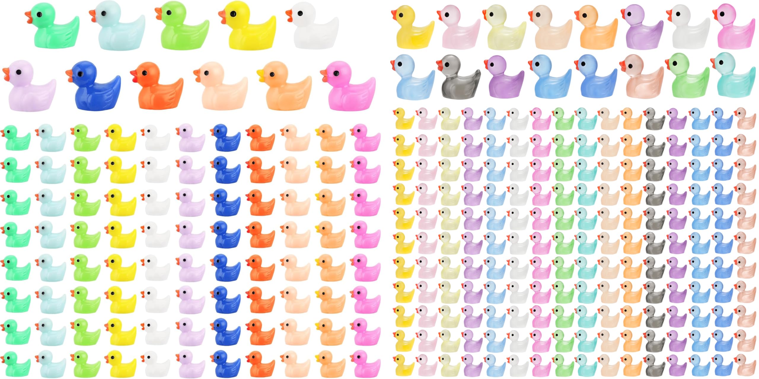 Amazon.com: CRTWDMAN 480 Pcs Miniature Resin Ducks Set - Tiny Ducks ...