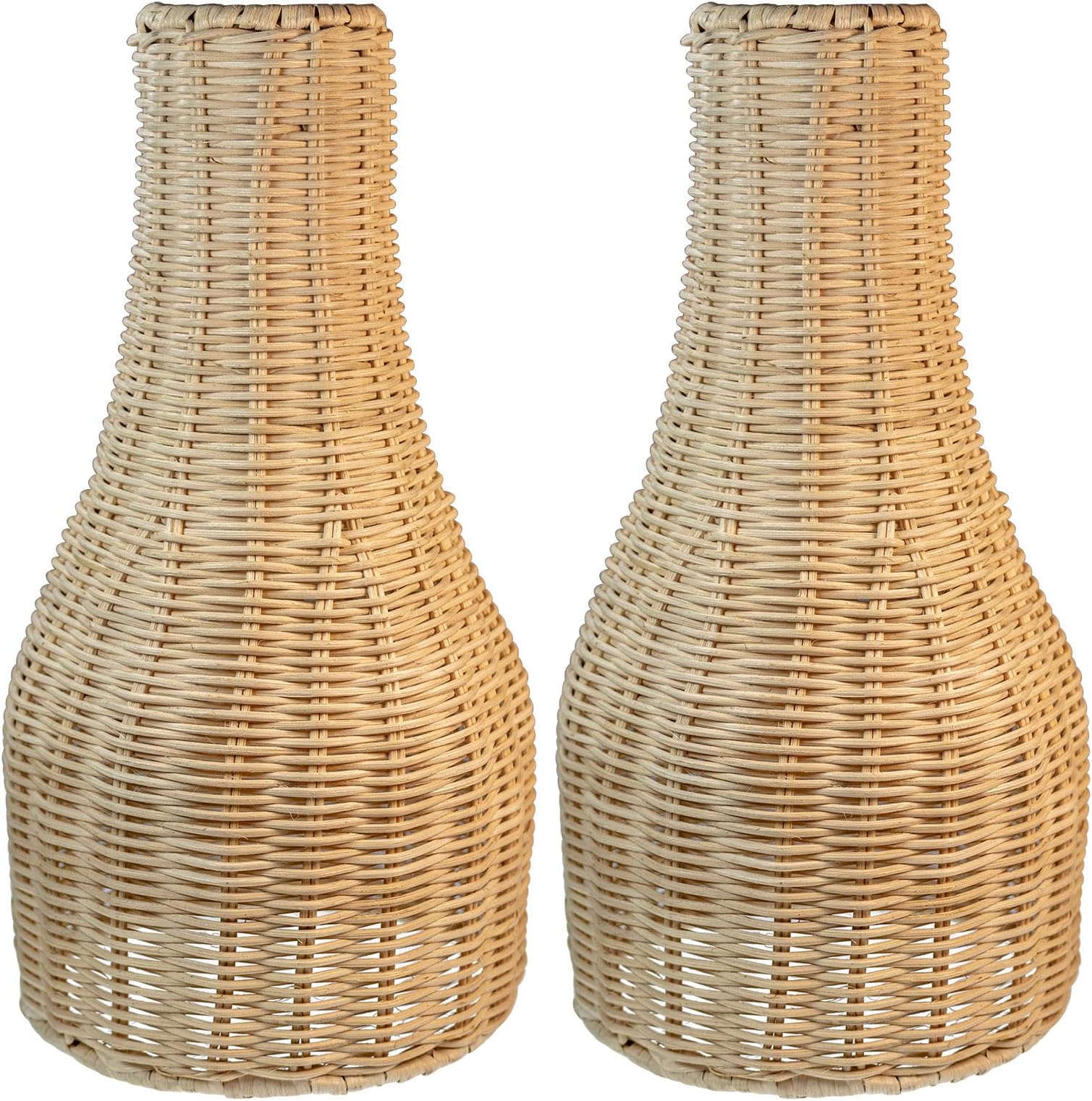 3PACK Coastal dome Rattan Shades,Set of 3 Rattan pendant light shades ...