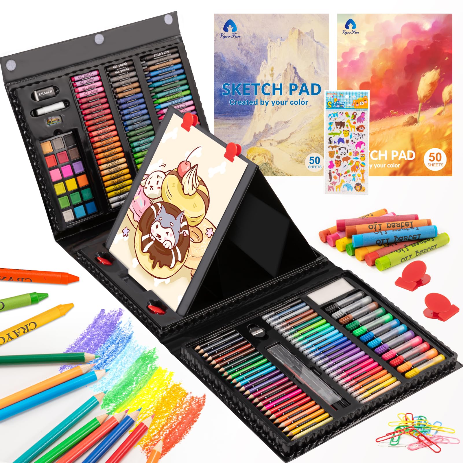 VigorFun Art Kit, Drawing Art Supplies, Gifts Art Set Case with Double ...