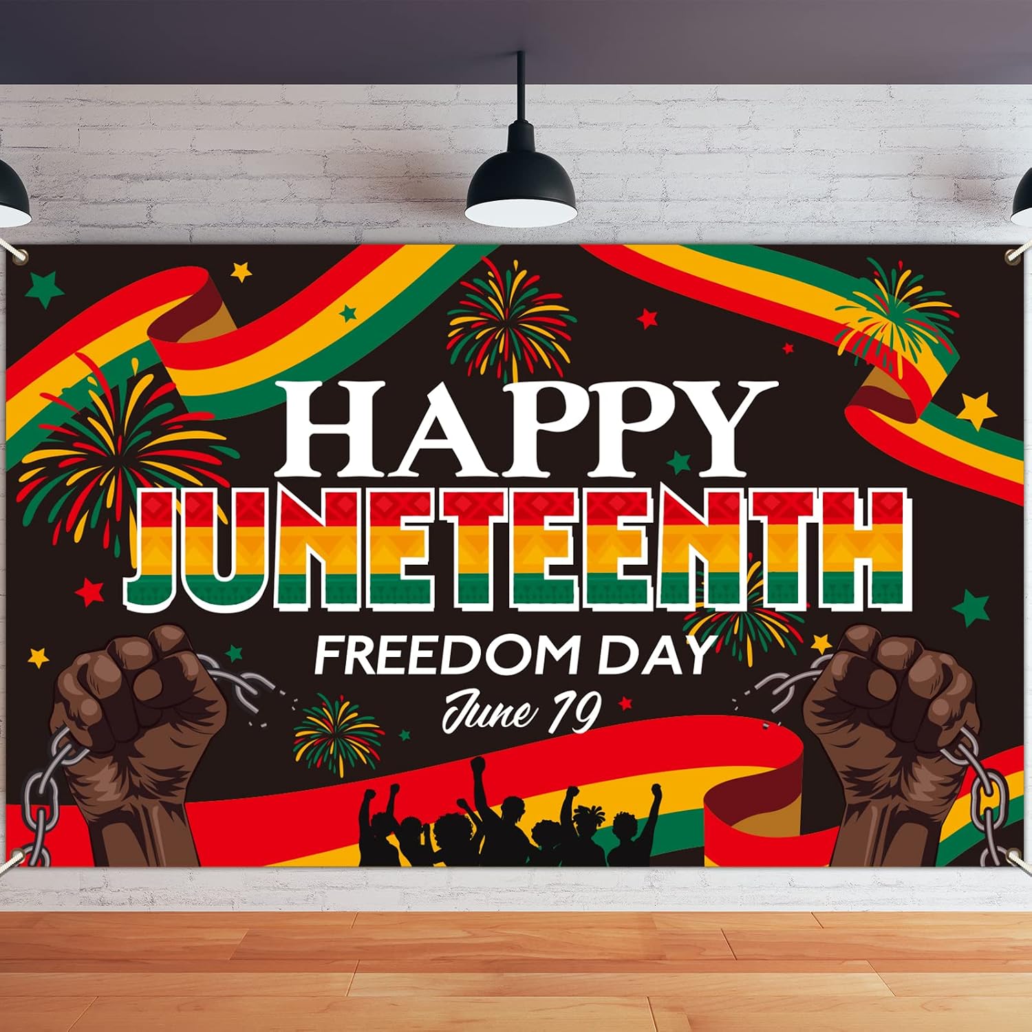 Amazon.com: Happy Juneteenth Backdrop Banner 71 x 43 Inch June 19th ...