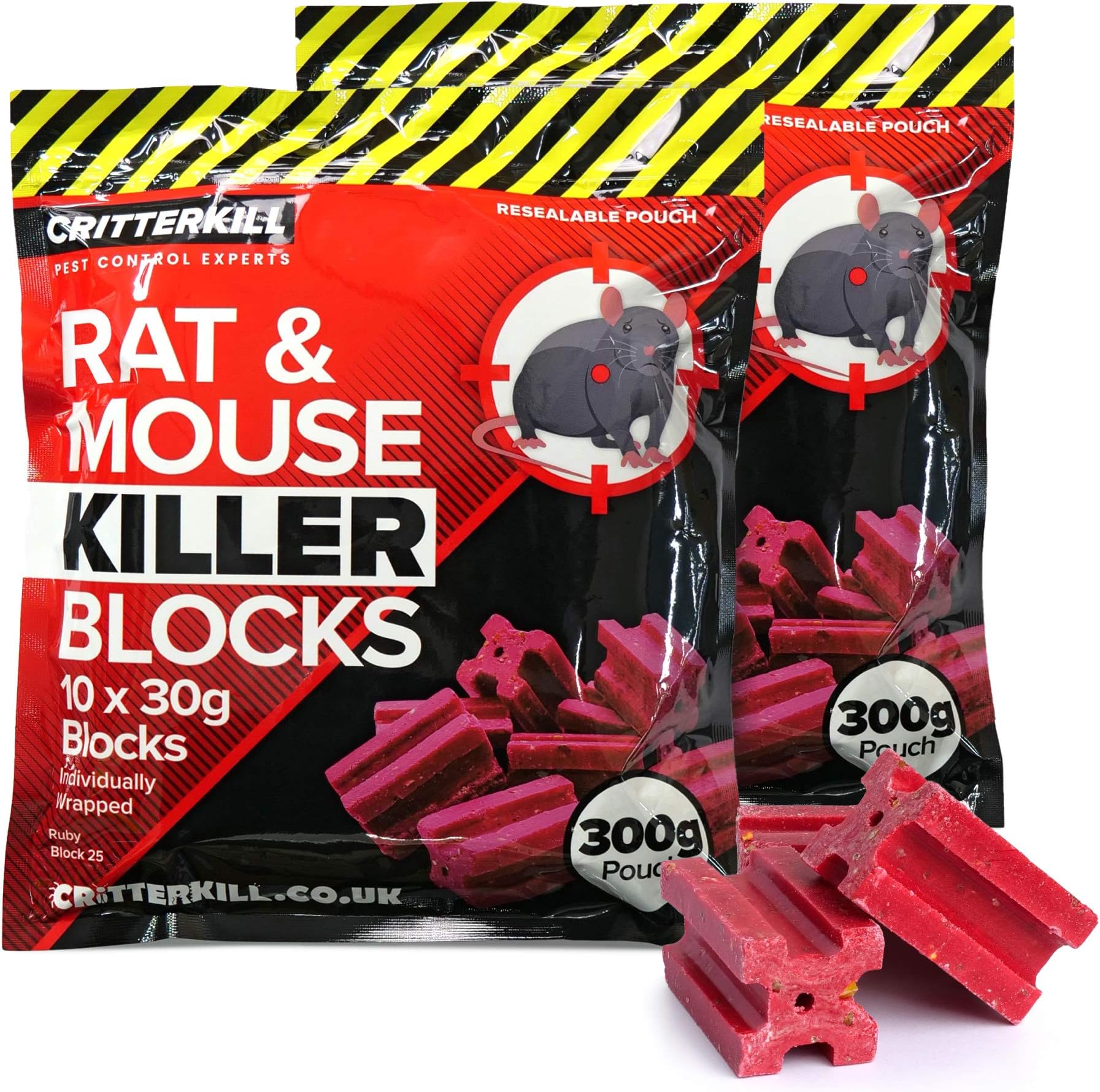 CritterKill Rat & Mouse Killer Poison Blocks 300g – EXTRA STRENGTH ...