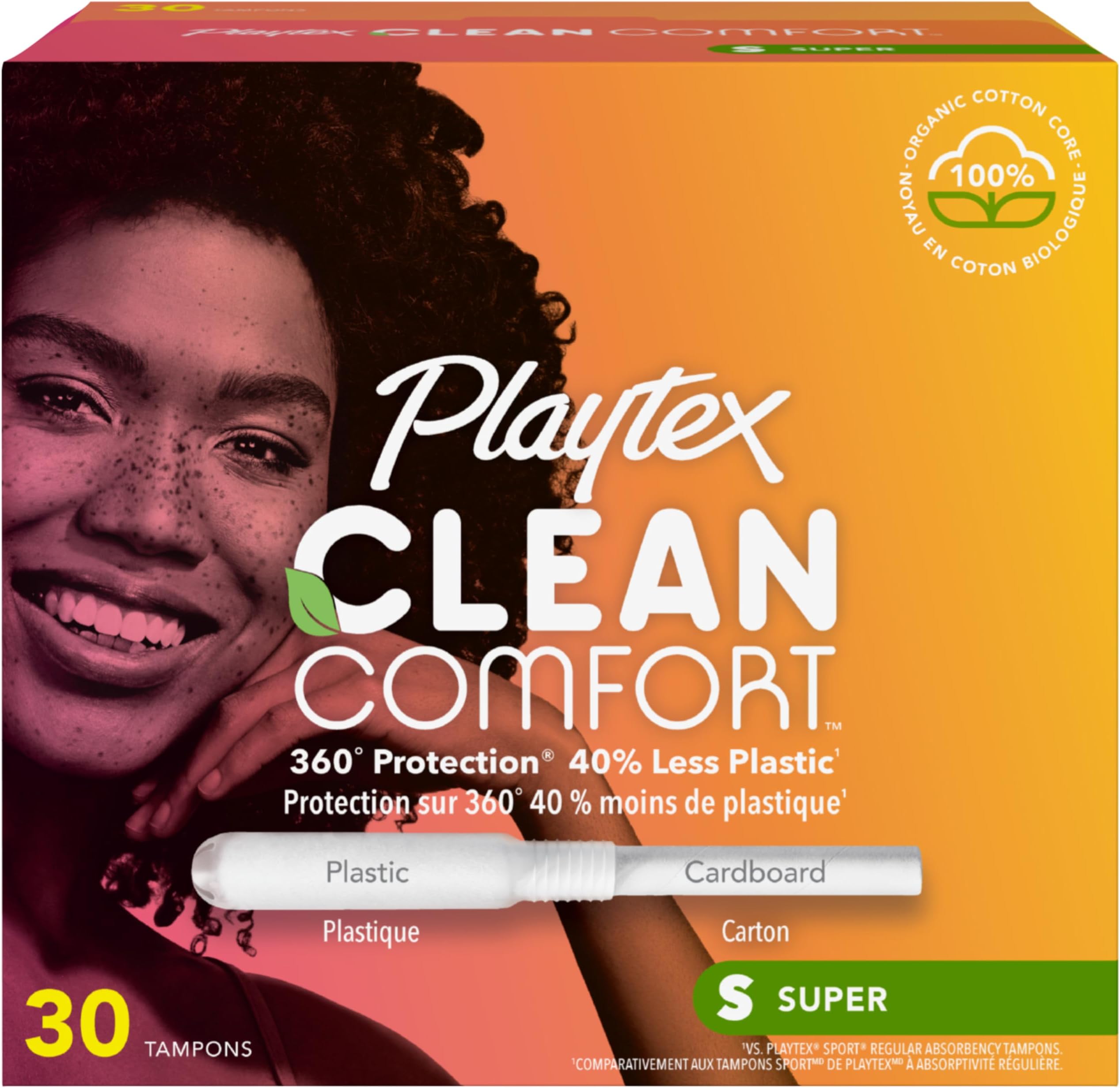 Amazon.com: L. Organic Cotton Regular and Super Absorbency Compact ...