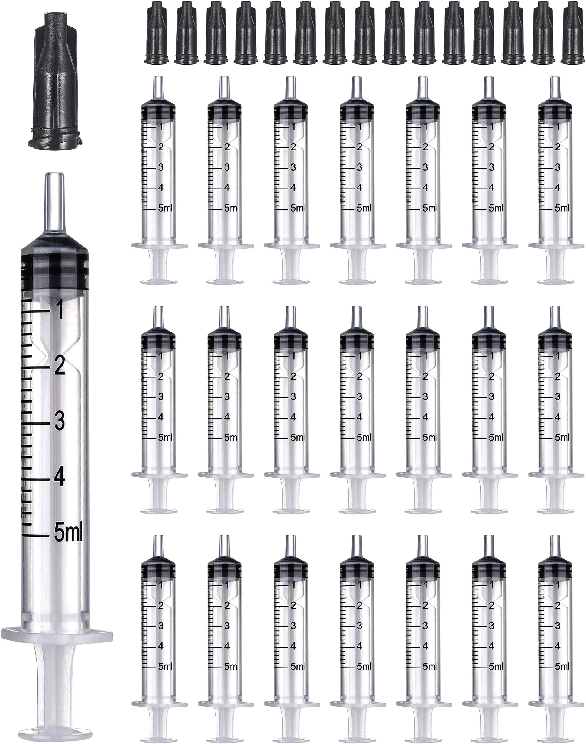 Amazon.com: 5ml Plastic Syringe Without Needle for Liquid - Measuring ...