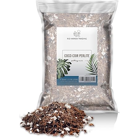 Amazon.com : Coco Peat Perlite Potting Mix (2 Quarts), Loose Coconut ...