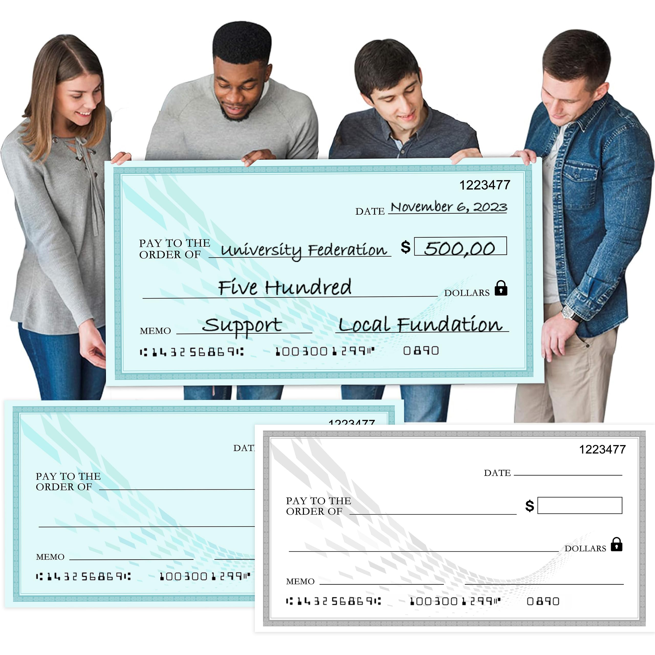 2 Pcs Big Checks for Pres...B0CVXHHP12 | Encarguelo.com.ve