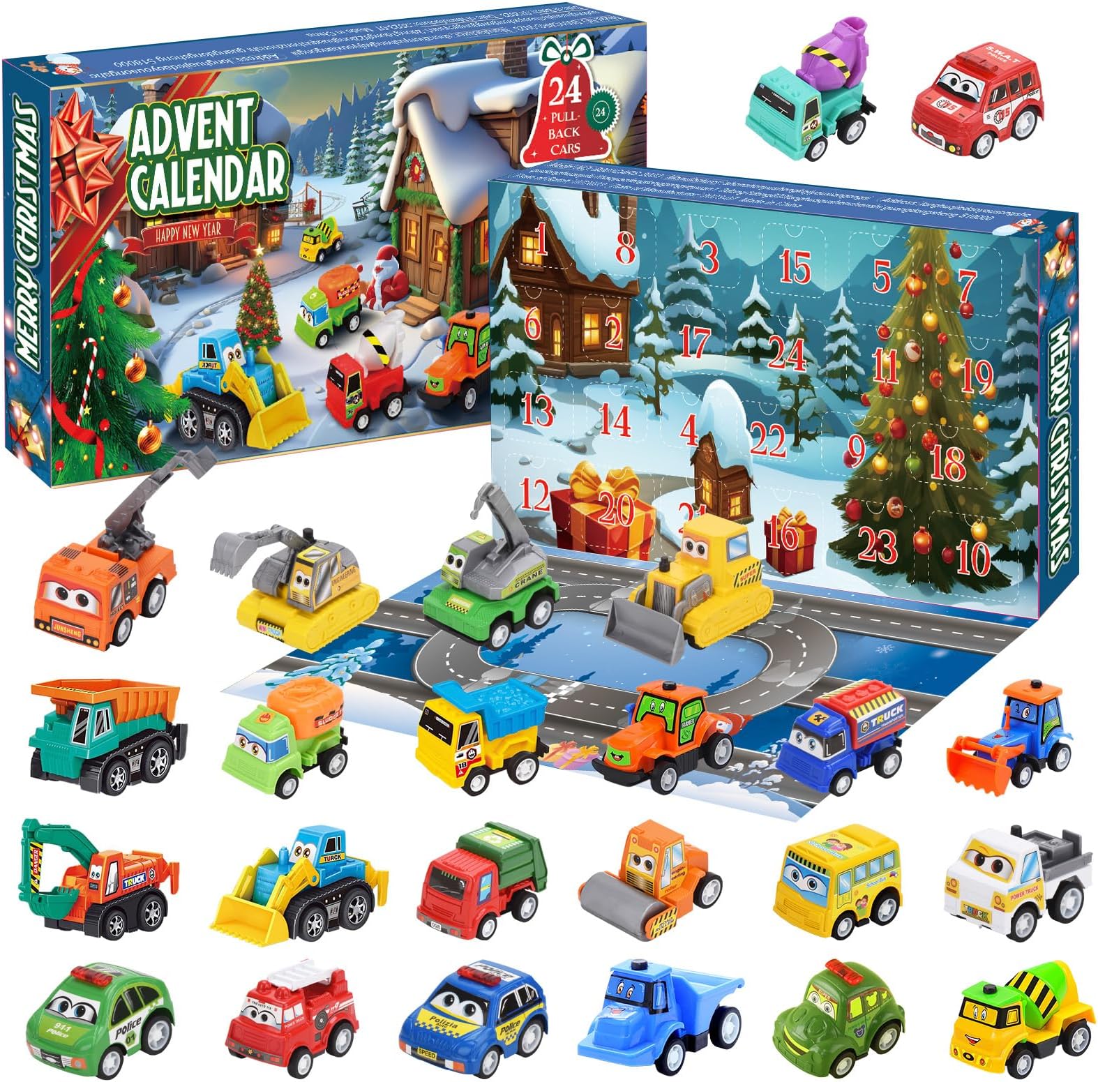 Amazon.com: JOYIN 2024 Advent Calendar with 24 Vehicles,Advent Calendar ...