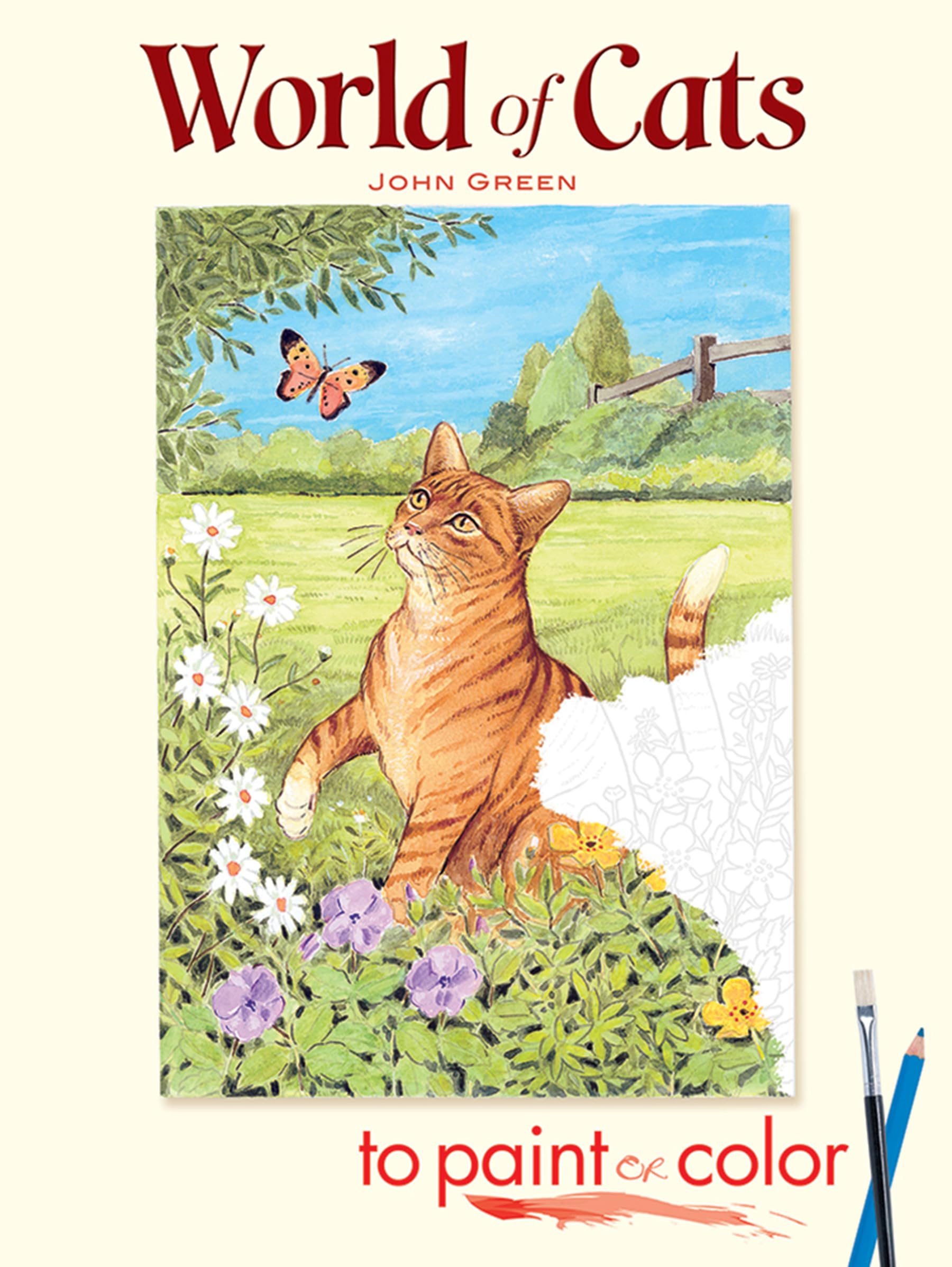 World of Cats to Paint or Color (Dover Animal Coloring Books): John ...