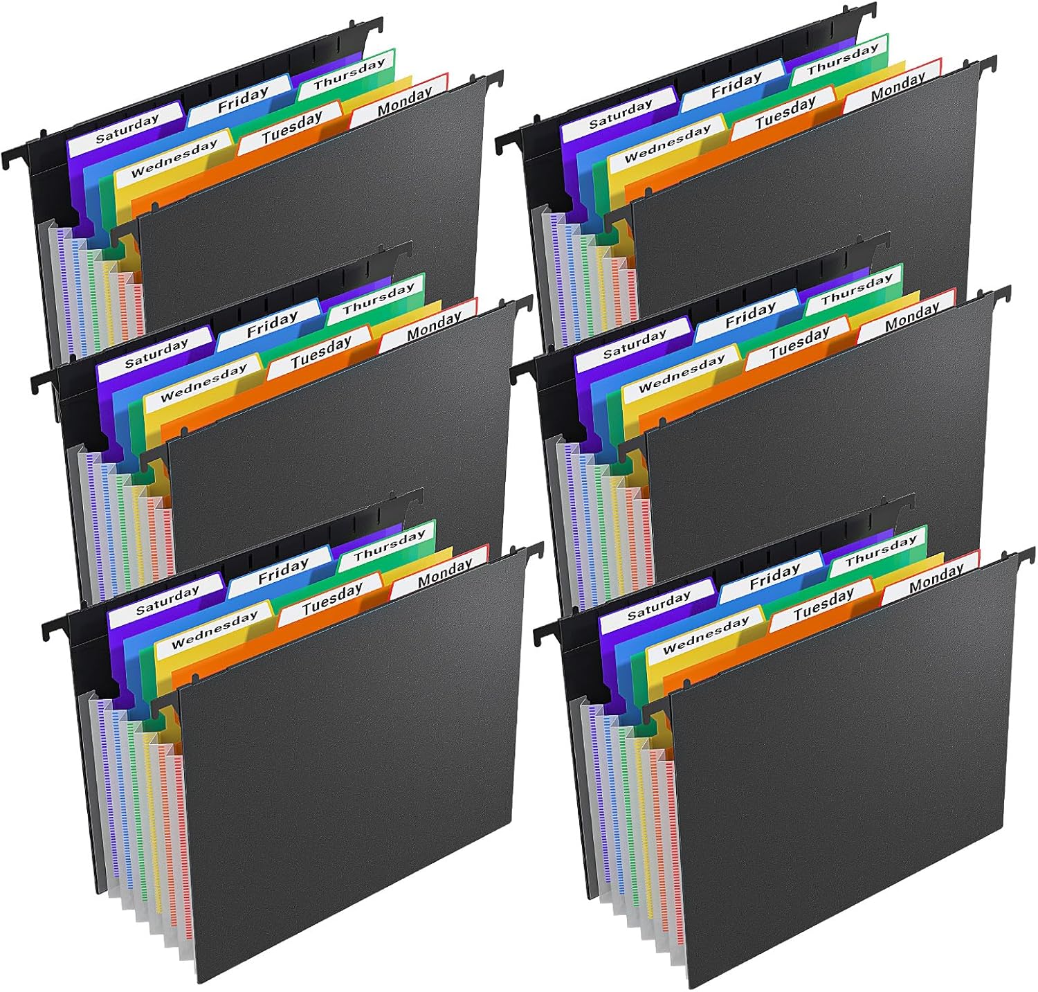 Amazon.com : Plastic Expanding Hanging File Folders for Filing Cabinet ...