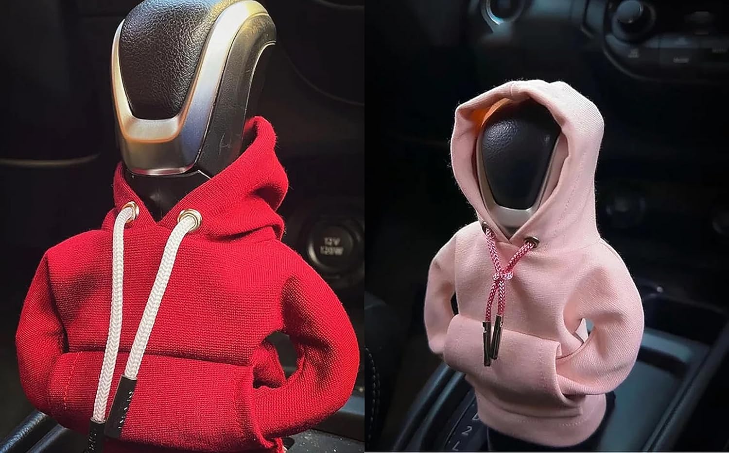 Amazon.com: gussein 2Pcs Car Gear Shift Cover Hoodie Cover, Mini for ...