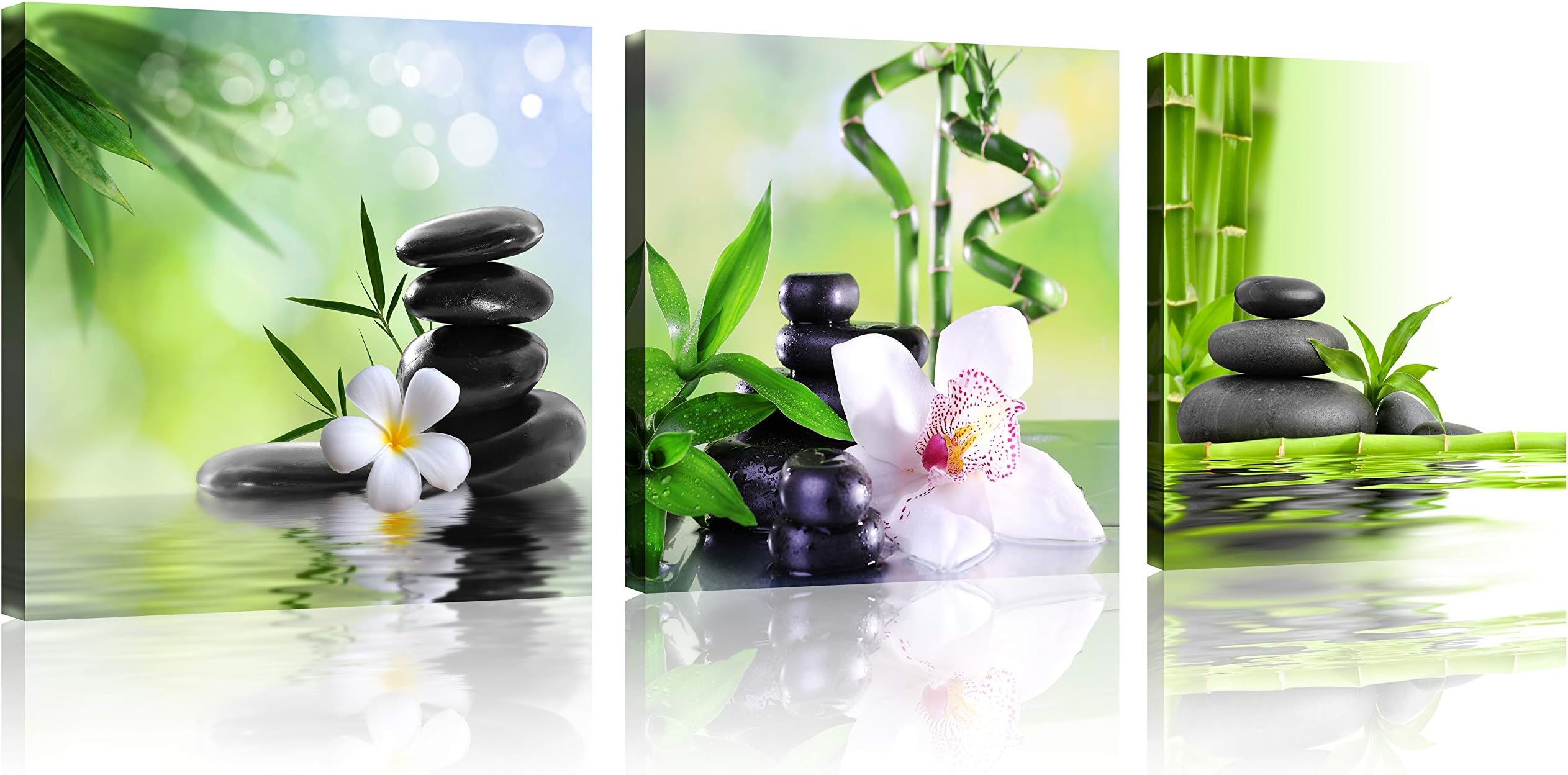 Amazon.com: Bamboo Zen Canvas Wall Art Spa Artwork for Walls ...