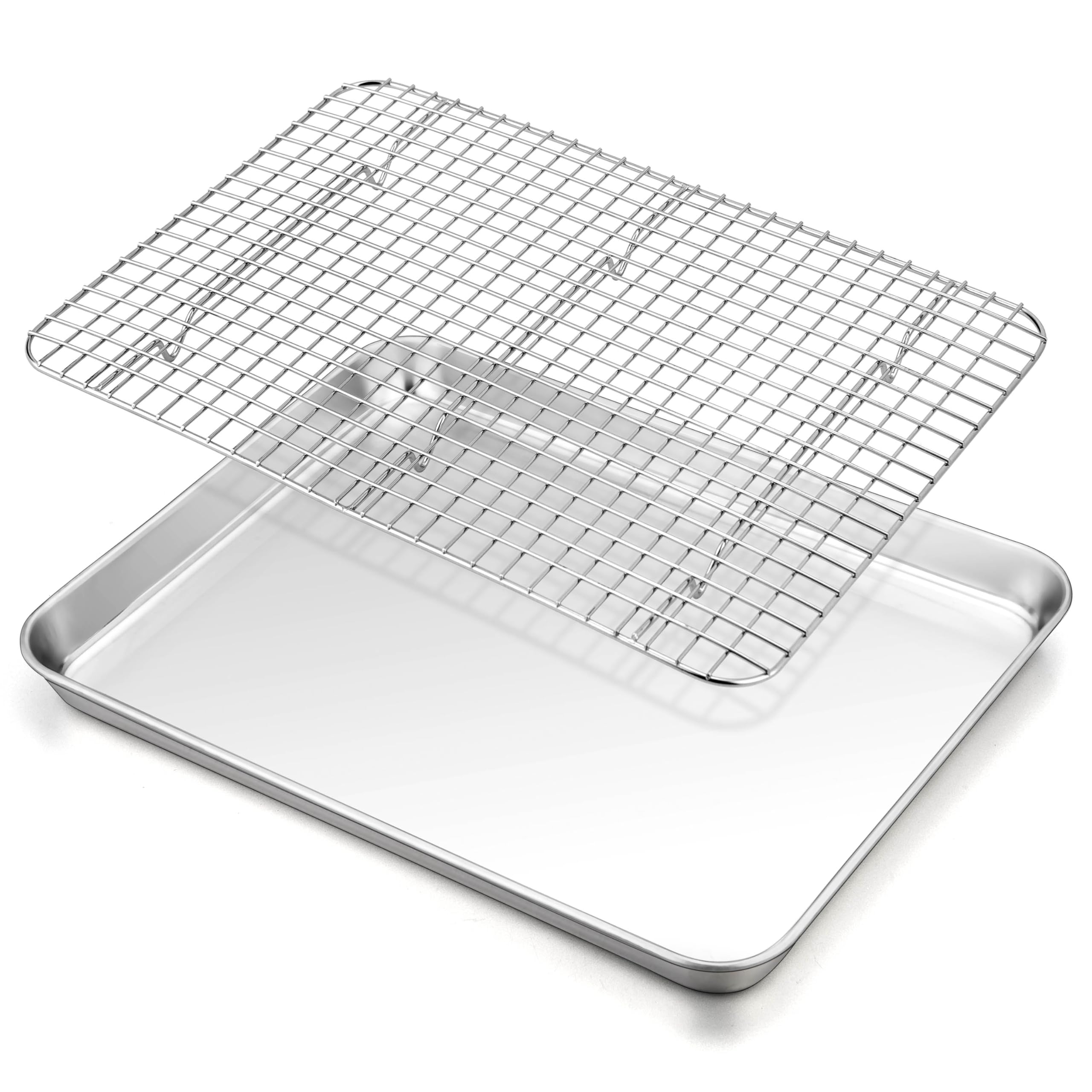 Amazon.com: TeamFar Baking Sheet with Rack, 16 x 12 x 1 Inch Stainless ...