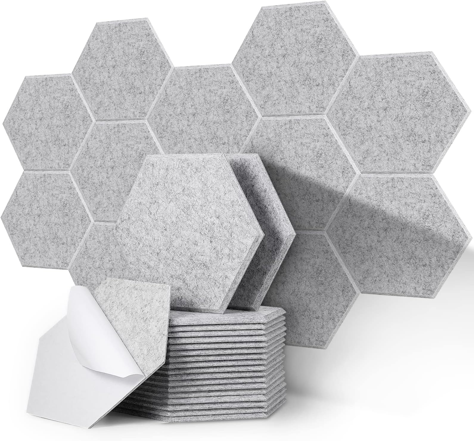 12 Pack High Density Acoustic Absorption Panels, Soundproofing Foam ...