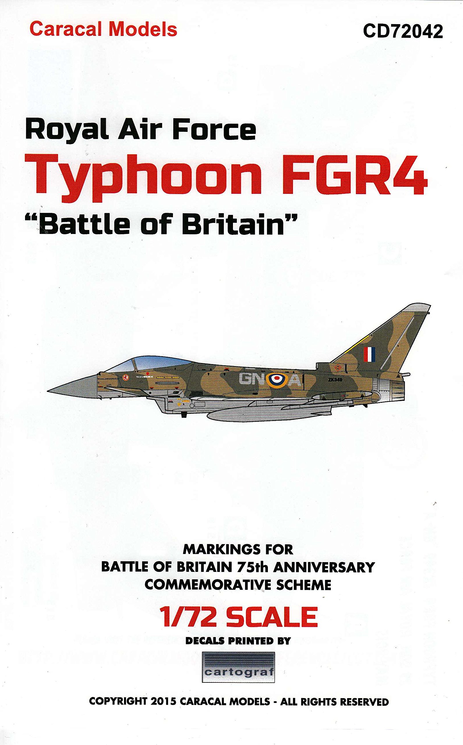 Carcd72042 1 72 Caracal Models Decals Royal Air Force Typhoon ...