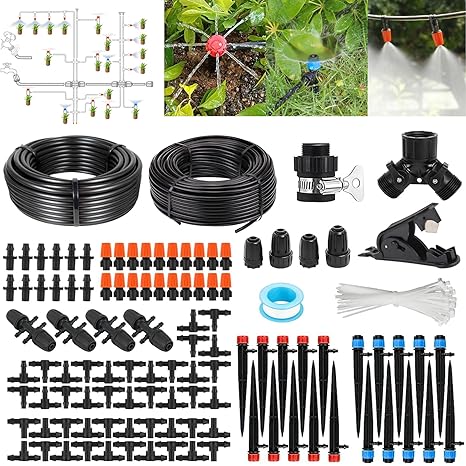 Amazon.com : zycBernoi 240FT Drip Irrigation System Kit, Garden ...