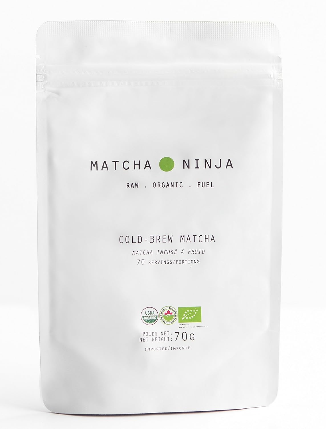 Matcha Ninja Organic Ceremonial Grade Cold Water Soluble Green Tea