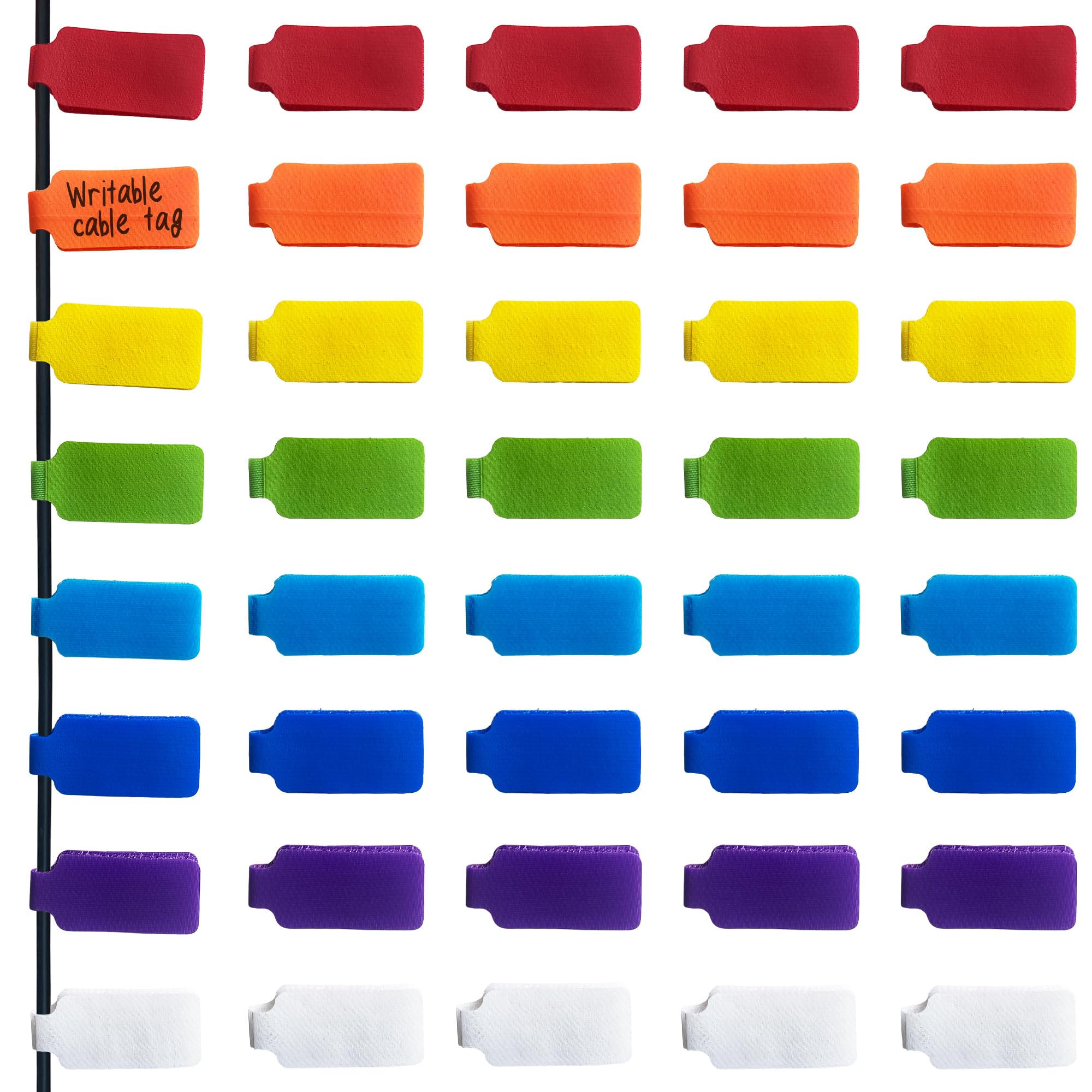 Amazon.com: Mr-Label – 40 Pcs 0.78" x 3.54" Hook and Loop Cable Labels ...