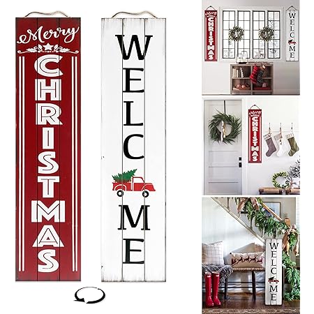 Amazon.com : My Word! Believe Red Porch Board Welcome Sign and porch ...