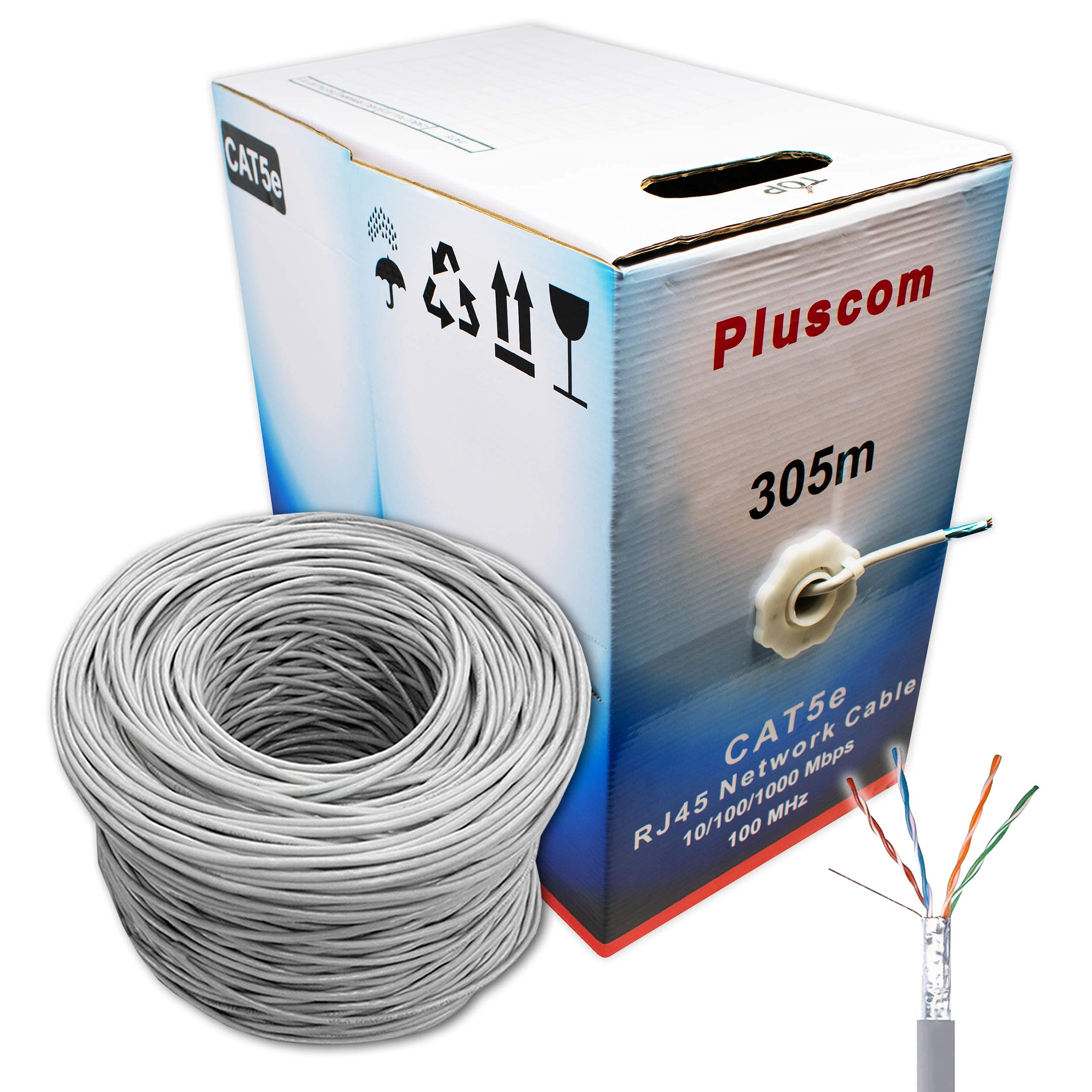 Buy I-CHOOSE LIMITED 305m Metre Cat5e AWG24 Ethernet LAN FTP Roll Bulk ...