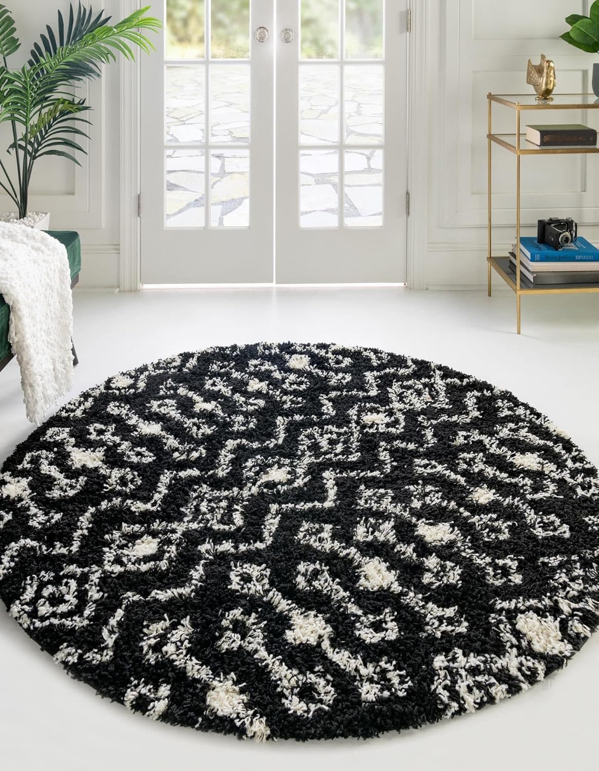 Amazon.com: Rugs.com Moroccan Trellis Shag Collection Rug – 8' Round ...