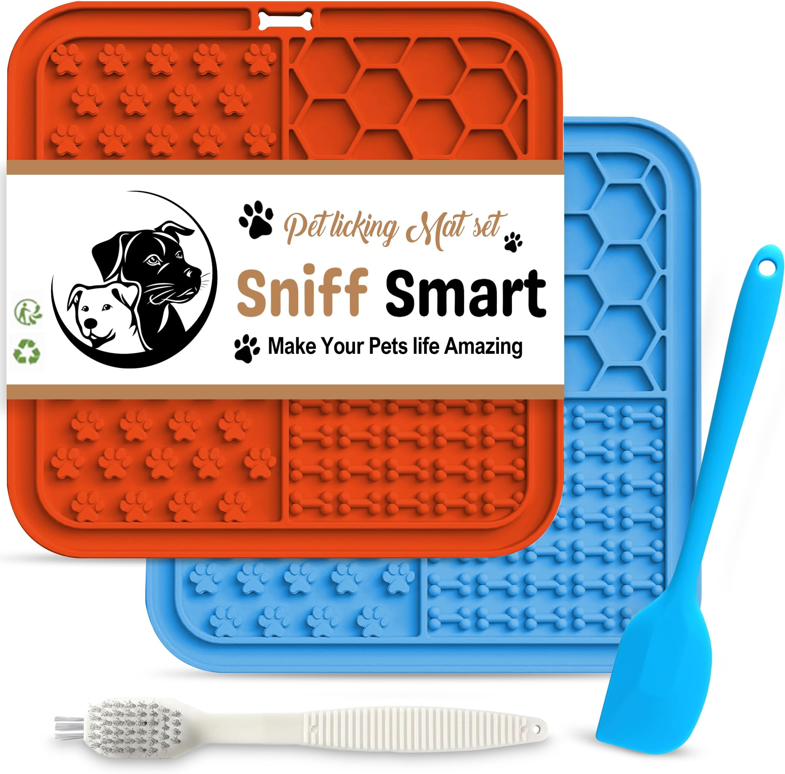 Dog Lick Mats for Puppies, Cats & Large Dogs – Slow Feeder & Anxiety ...